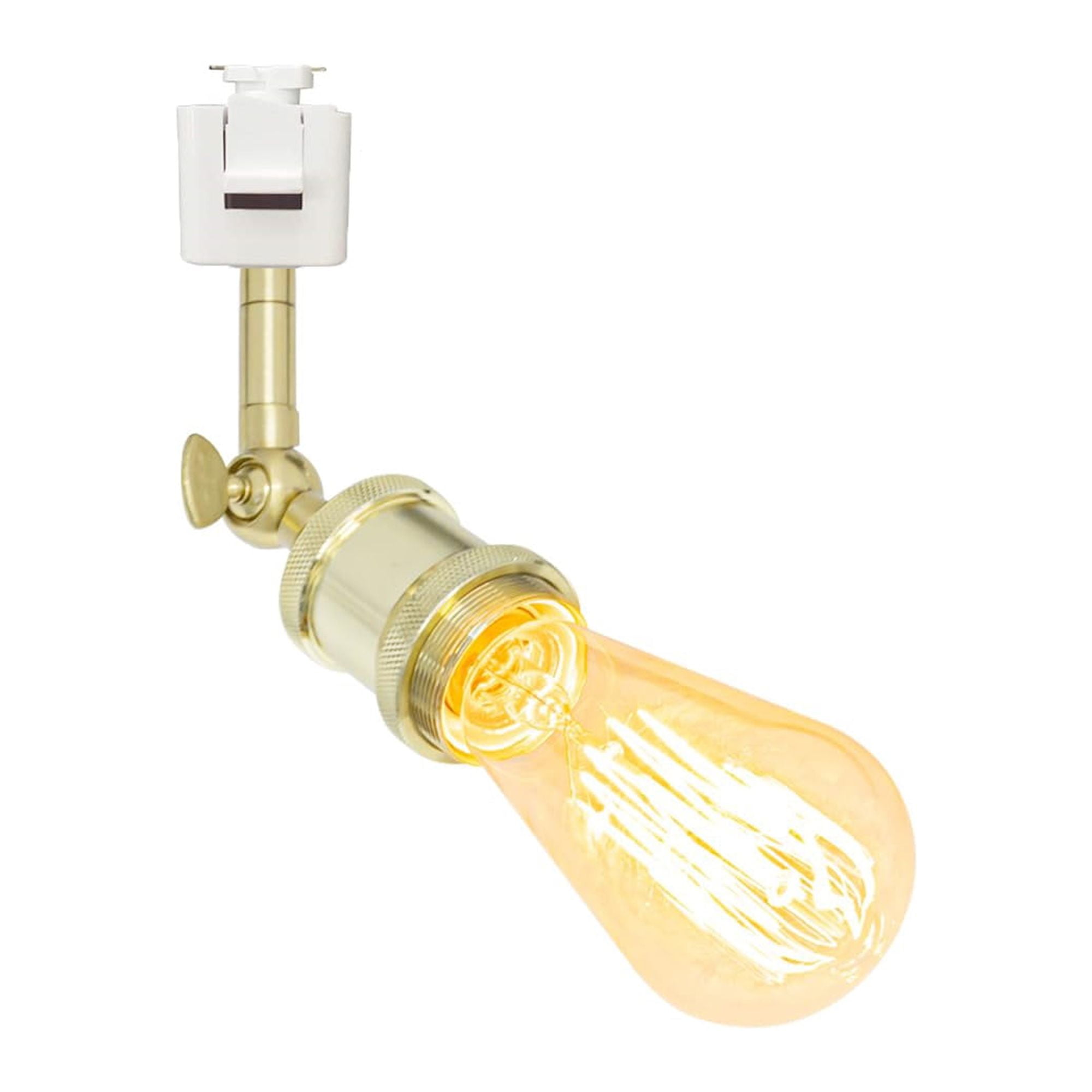 FSLiving Adjustable Angle J-Type Track Pendant Light E26 Base Gold Mini ...