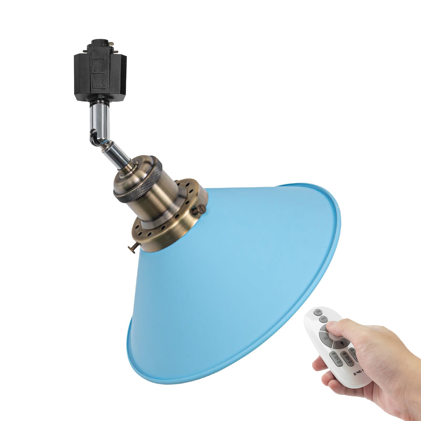 FSLiving Adjustable Angle Remote Control H-Type Track Pendant Light,E26 ...
