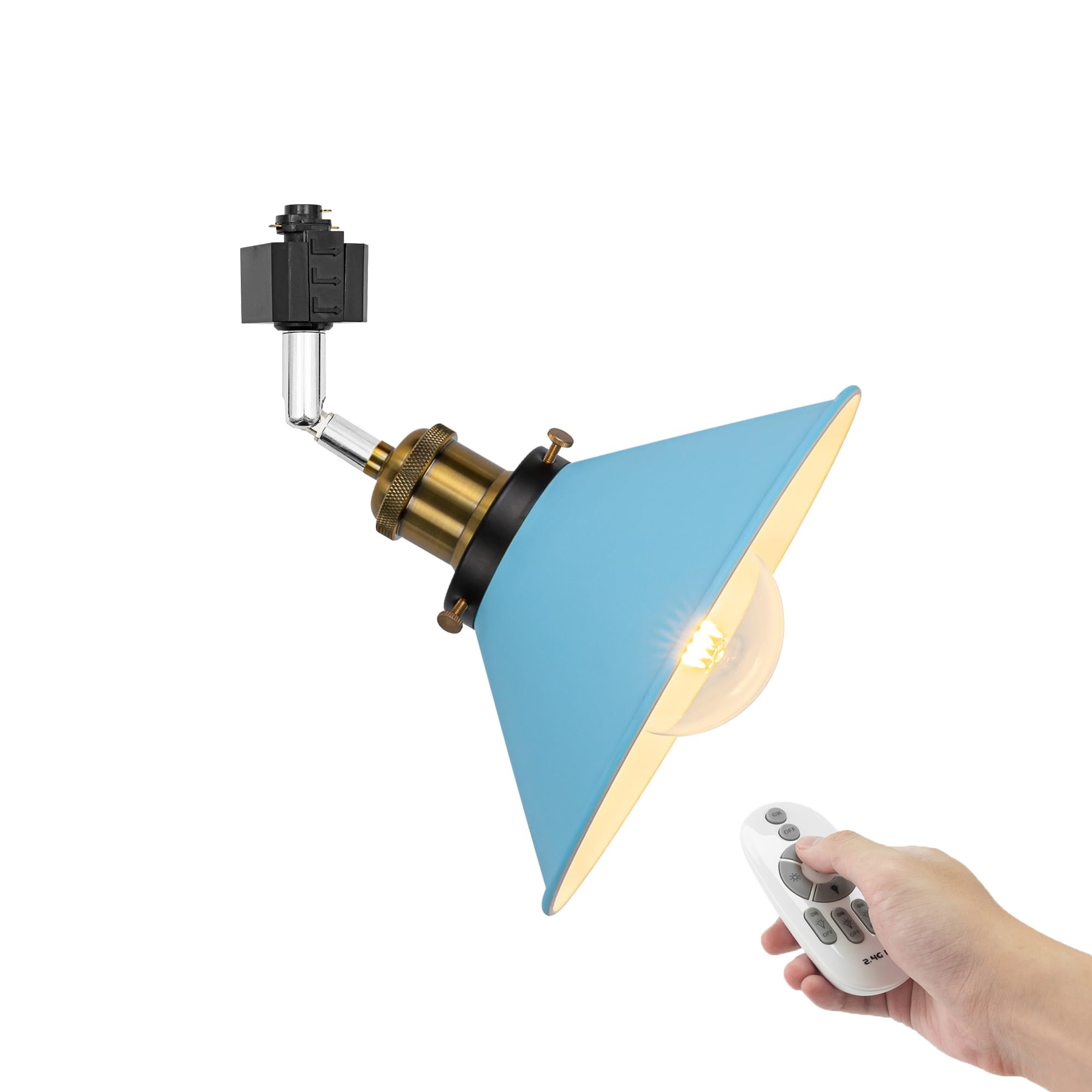 FSLiving Adjustable Angle Remote Control H-Type Track Pendant Light,E26 ...