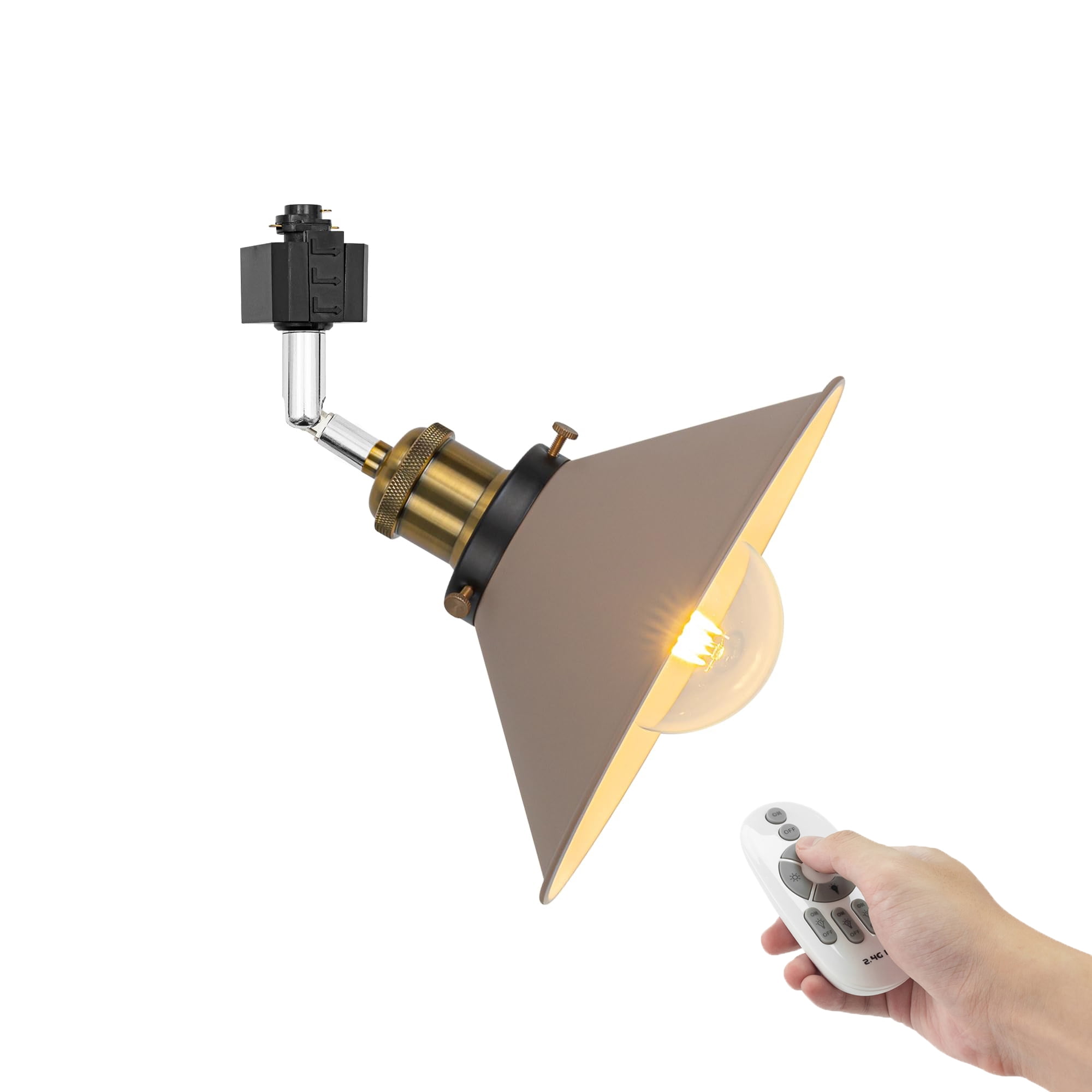 FSLiving Adjustable Angle Remote Control H-Type Track Pendant Light,E26 ...