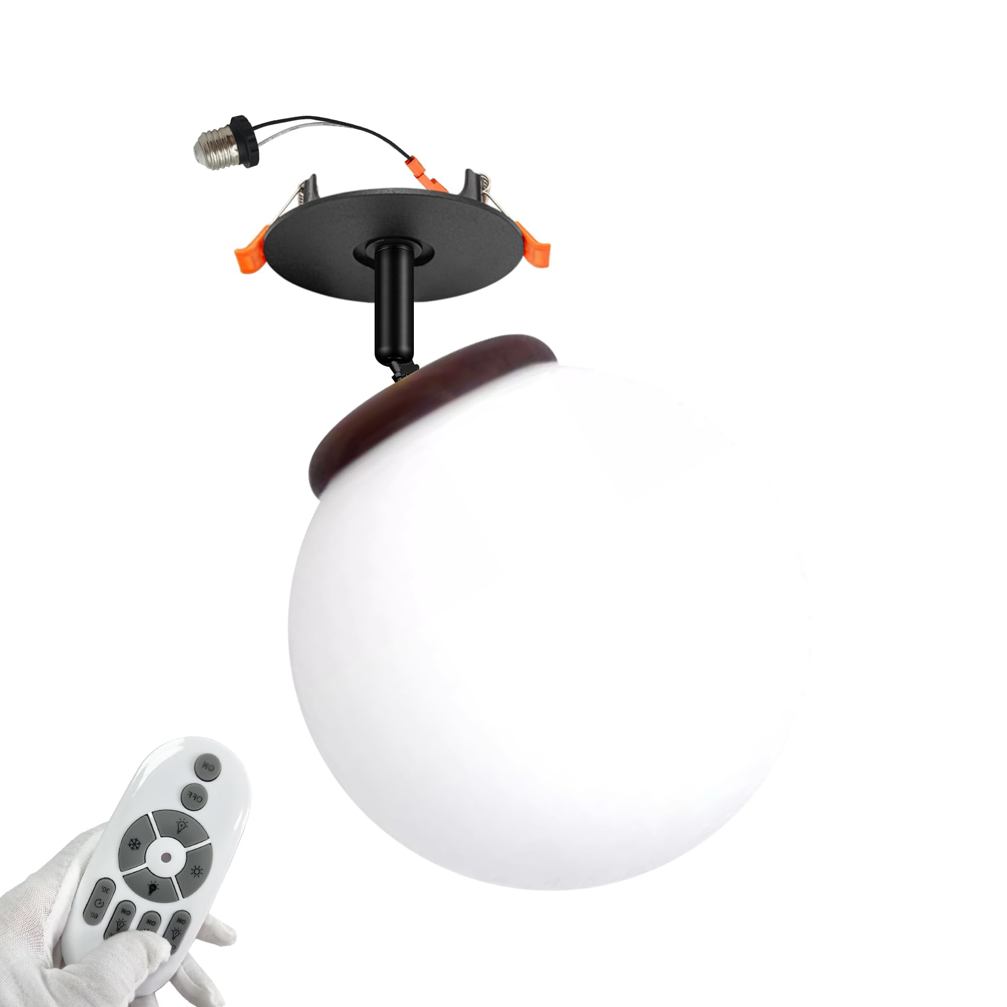 FSLiving Adjustable Can Light Retrofit Recessed Mounted by Remote ...