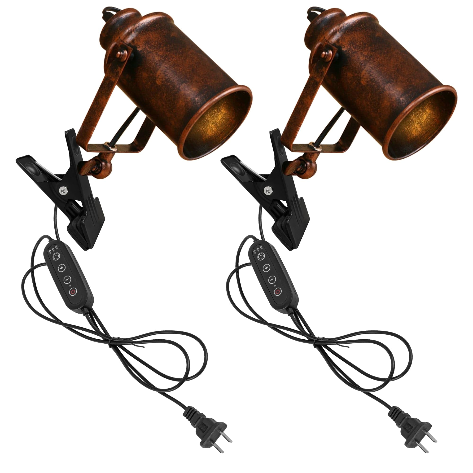 FSLiving Adjustable Clip On Wall Sconces with Plug-in Dimmer Timer Cord ...