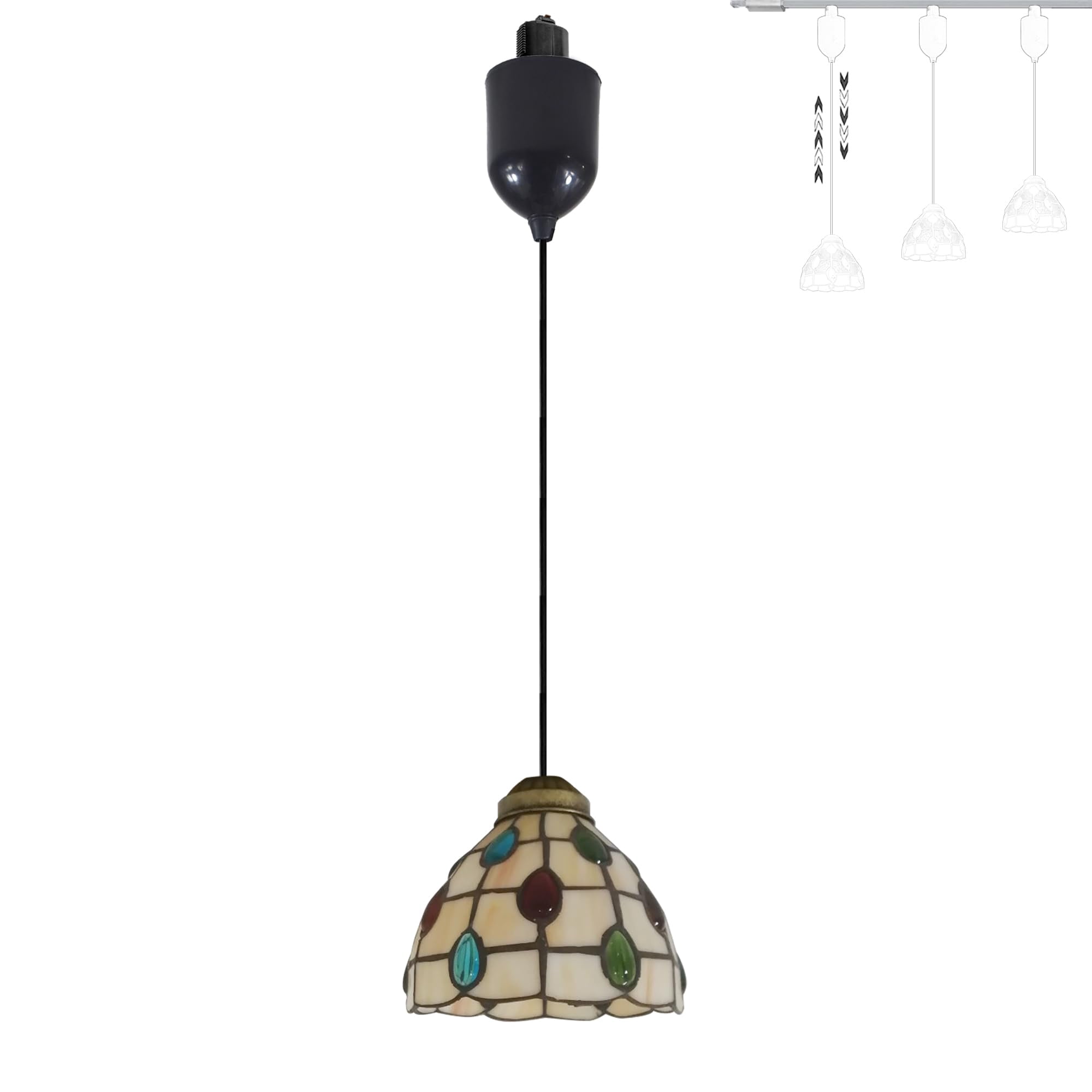 FSLiving Adjustable Cord Length H Type Track Lighting Beige 6 inches ...