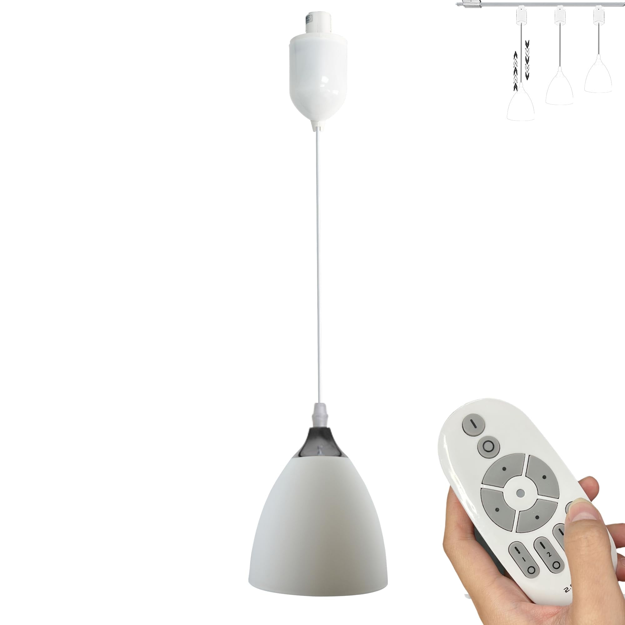 FSLiving Adjustable Cord Length J Type Track Lighting Frosted White ...