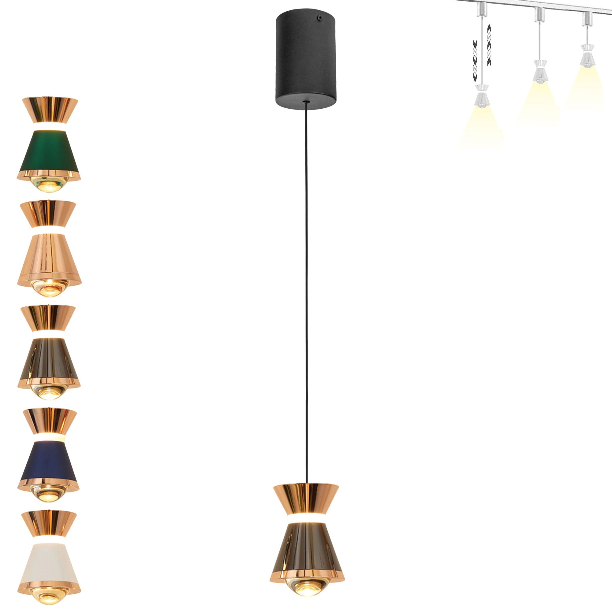 FSLiving Adjustable Flush Mount Pendnat Light Retractable Lift Ceiling ...