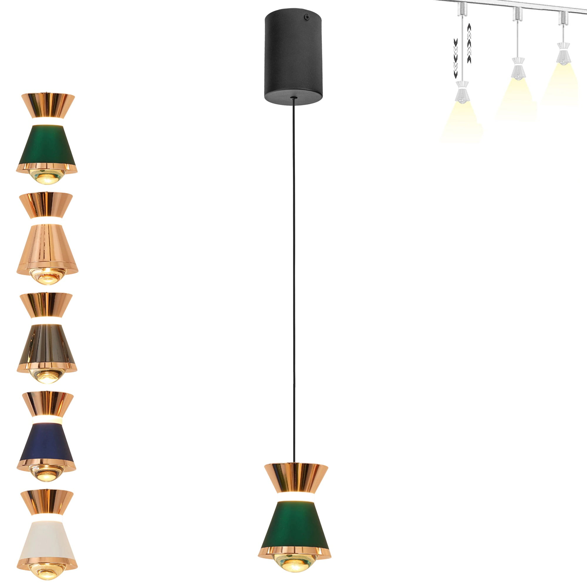 FSLiving Adjustable Flush Mount Pendnat Light Retractable Lift Ceiling ...