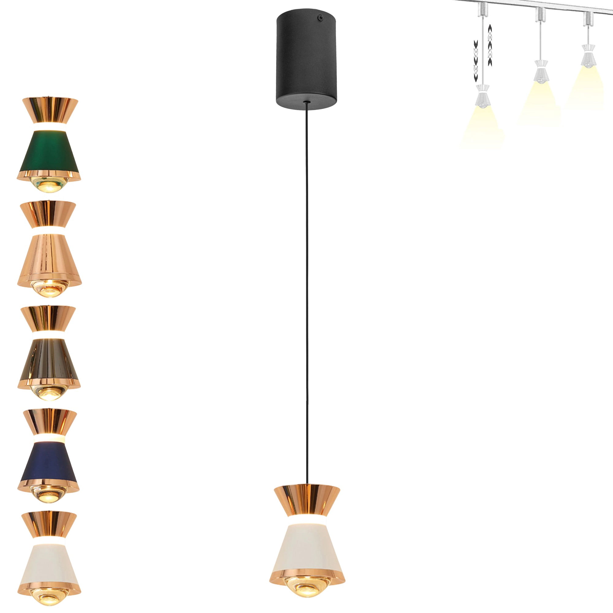 FSLiving Adjustable Flush Mount Pendnat Light Retractable Lift Ceiling ...