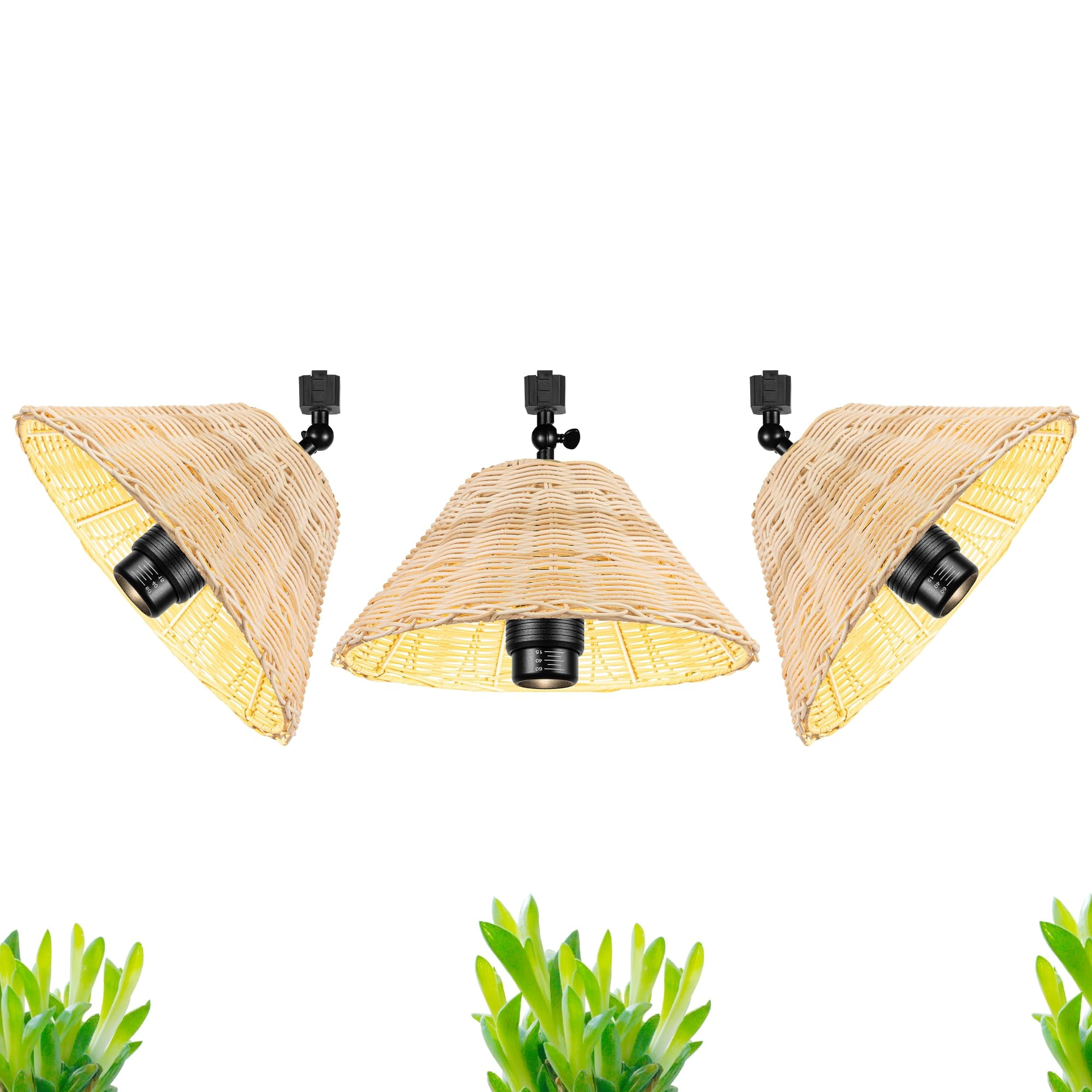 FSLiving Adjustable Gimbaled J-Type Track Lights, 4500K Full Spectrum ...