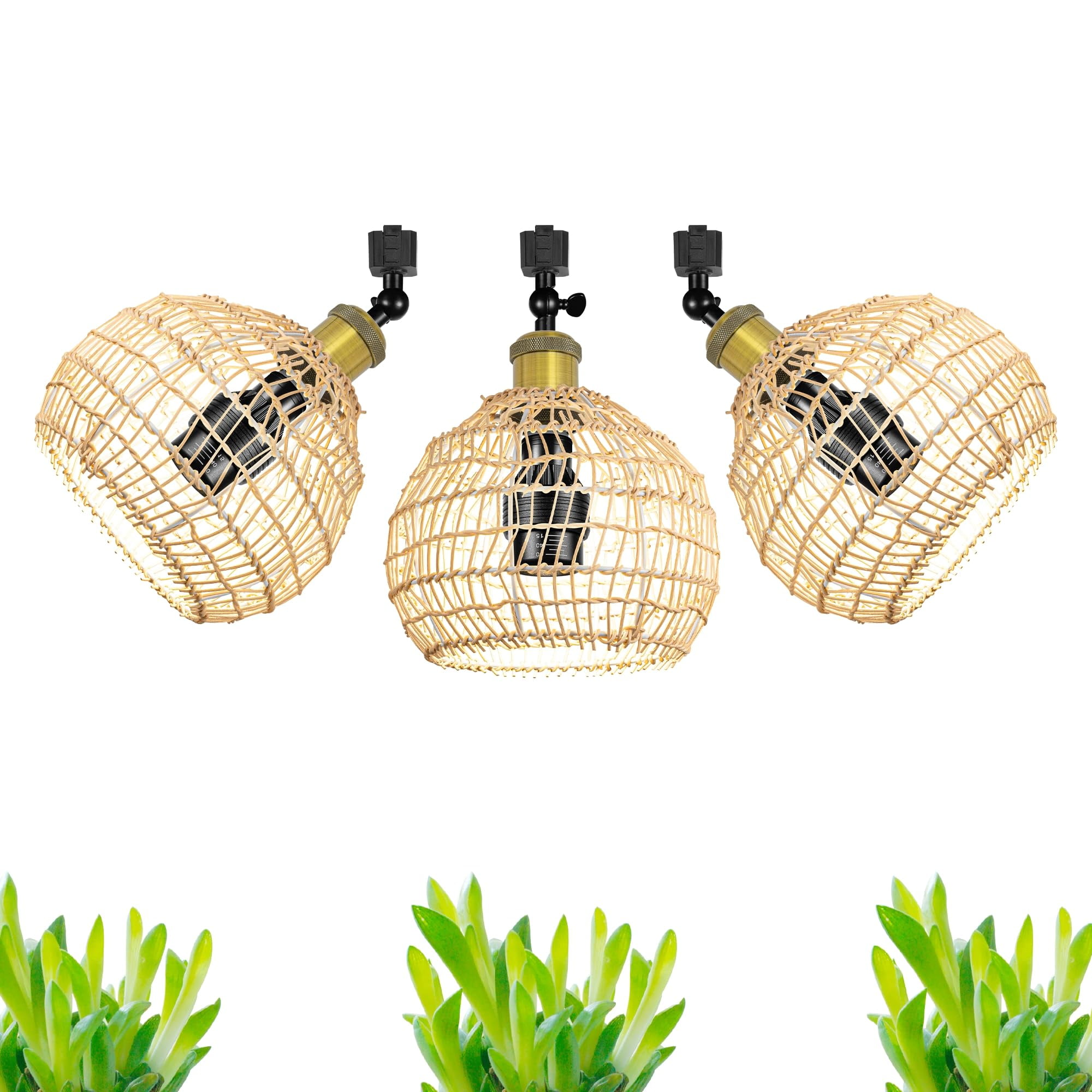 FSLiving Adjustable Gimbaled J-Type Track Lights, 4500K Full Spectrum ...