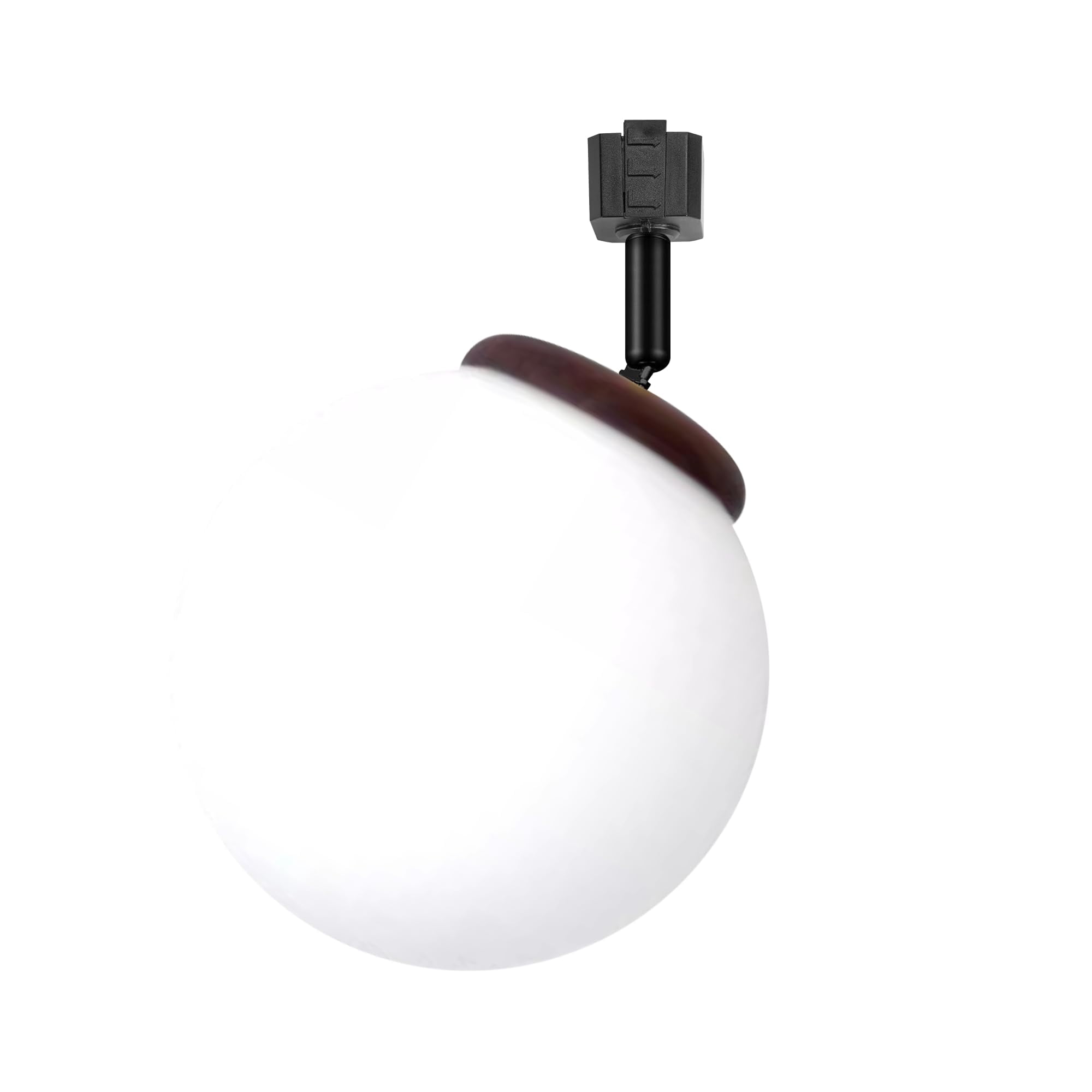 FSLiving Adjustable H Type Track Light Globe Frosted White Glass Shade ...