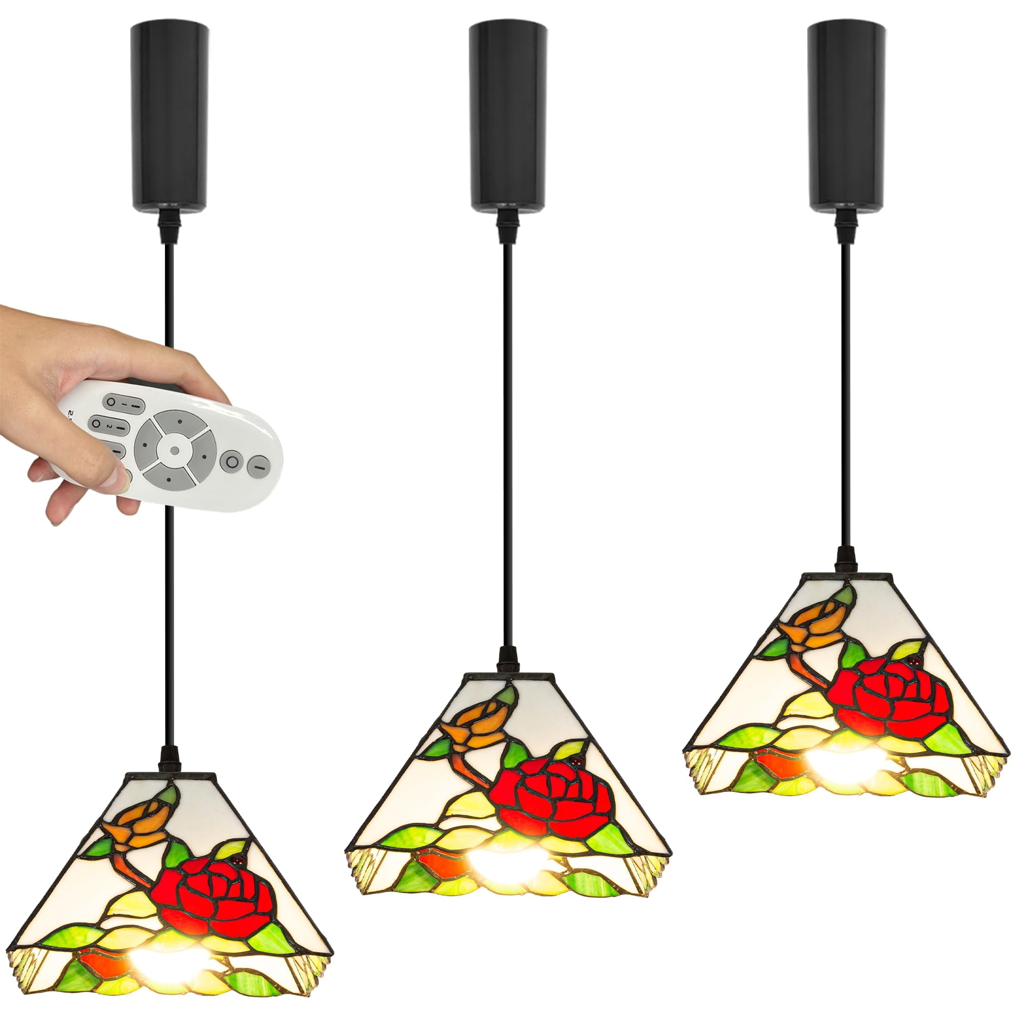 FSLiving Adjustable Hanging Height Halo Track Light Pendants, 5 Ft Cord ...