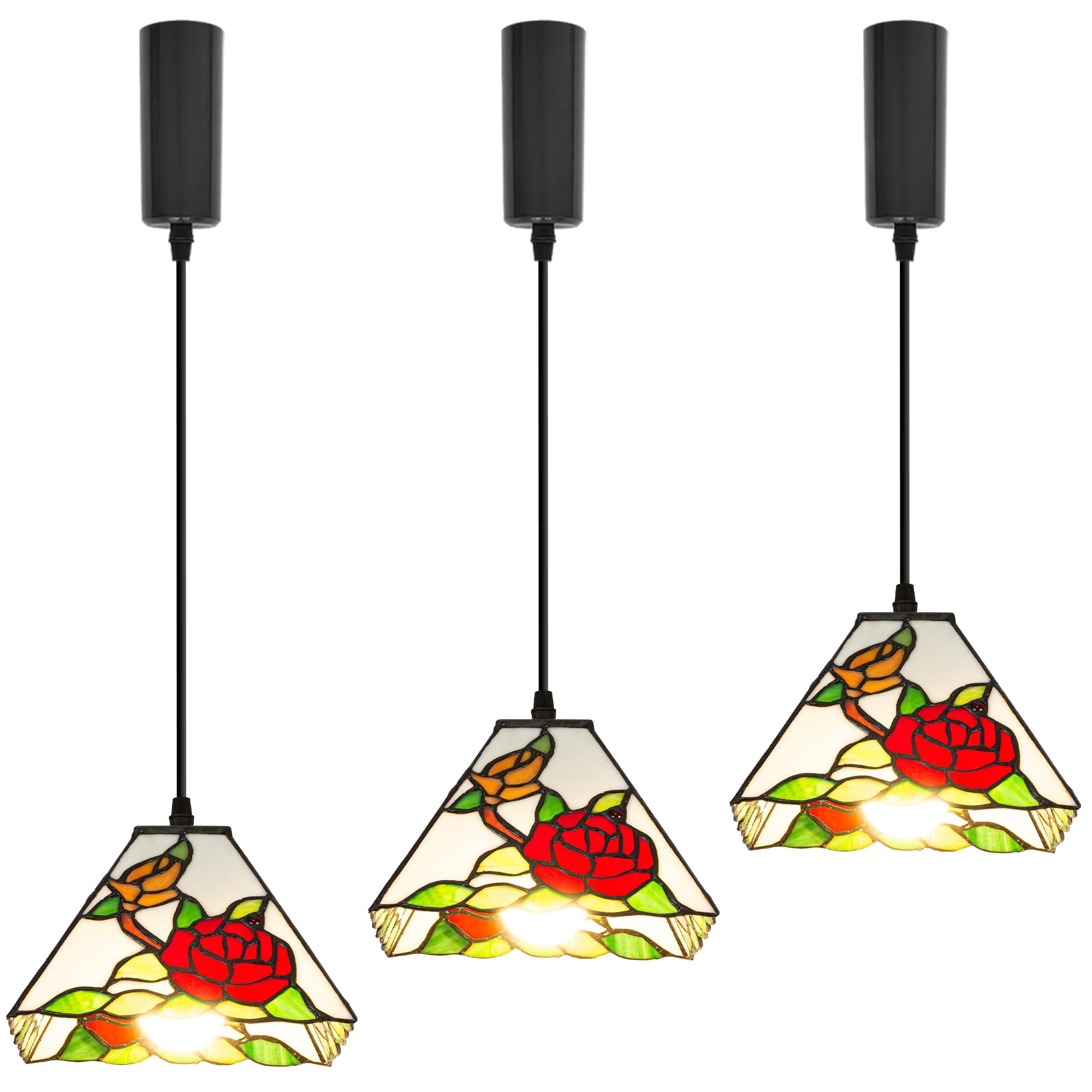 FSLiving Adjustable Hanging Height Halo Track Lighting Pendants, 5 Ft ...