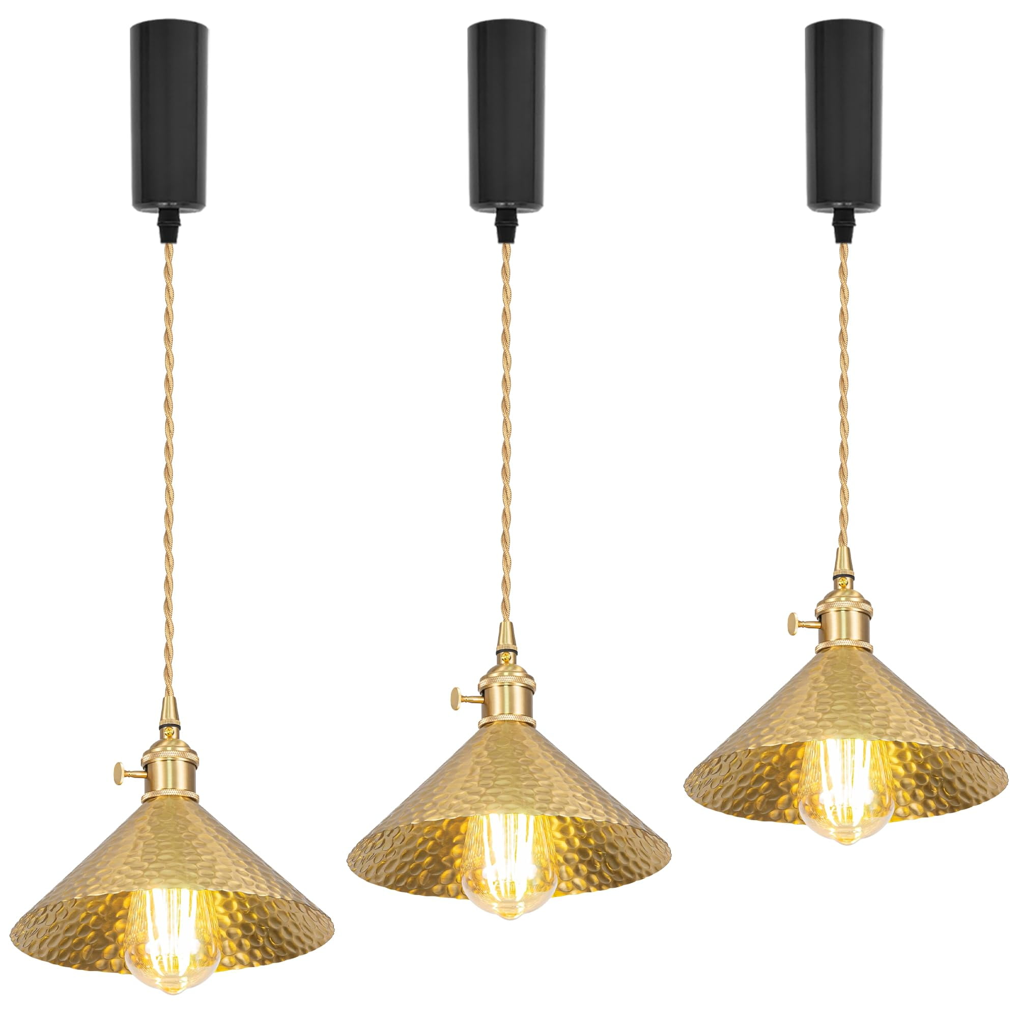 FSLiving Adjustable Hanging Height Halo Track Lighting Pendants, 5 Ft ...