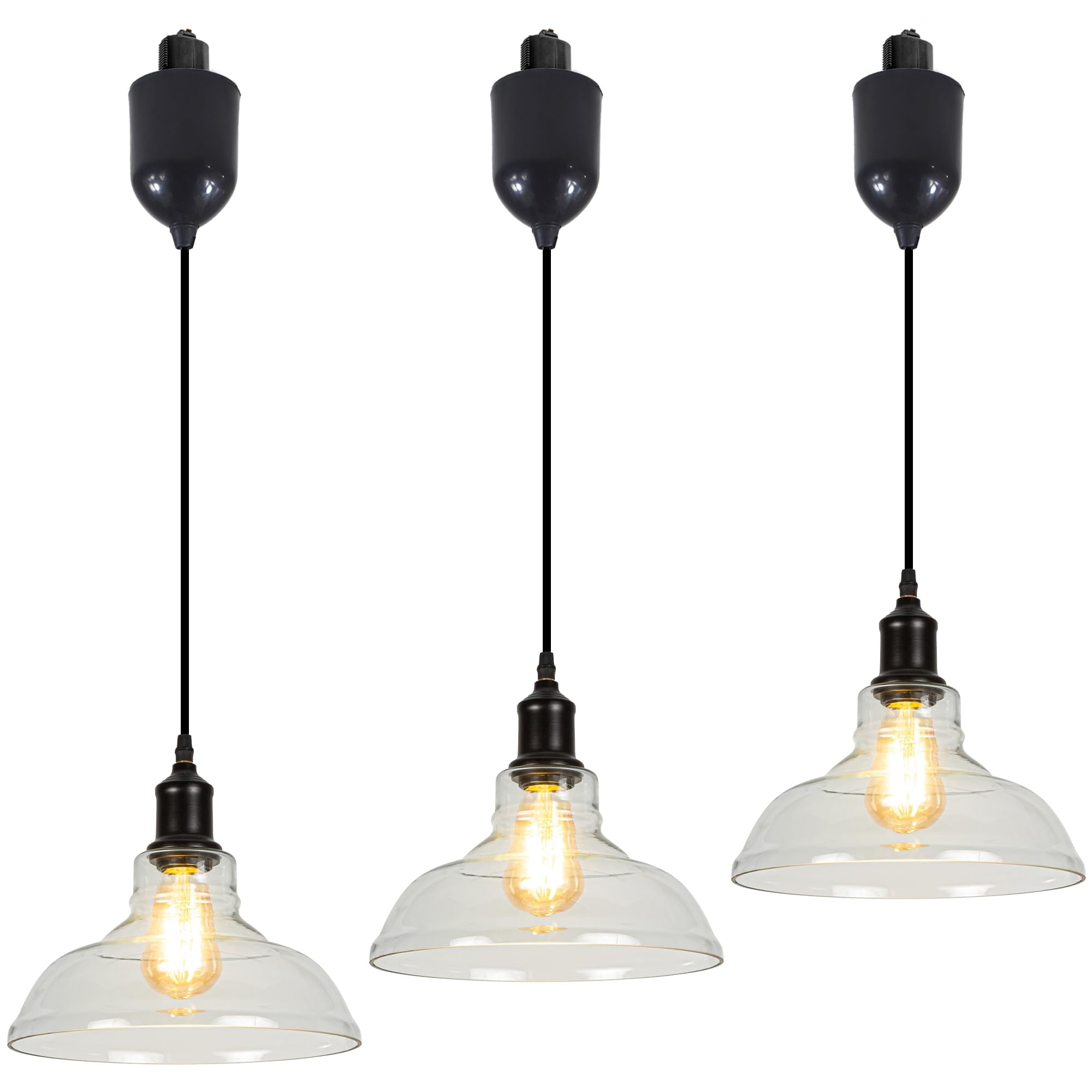 FSLiving Adjustable Hanging Height Juno Track Lighting Pendants, 4 Ft ...