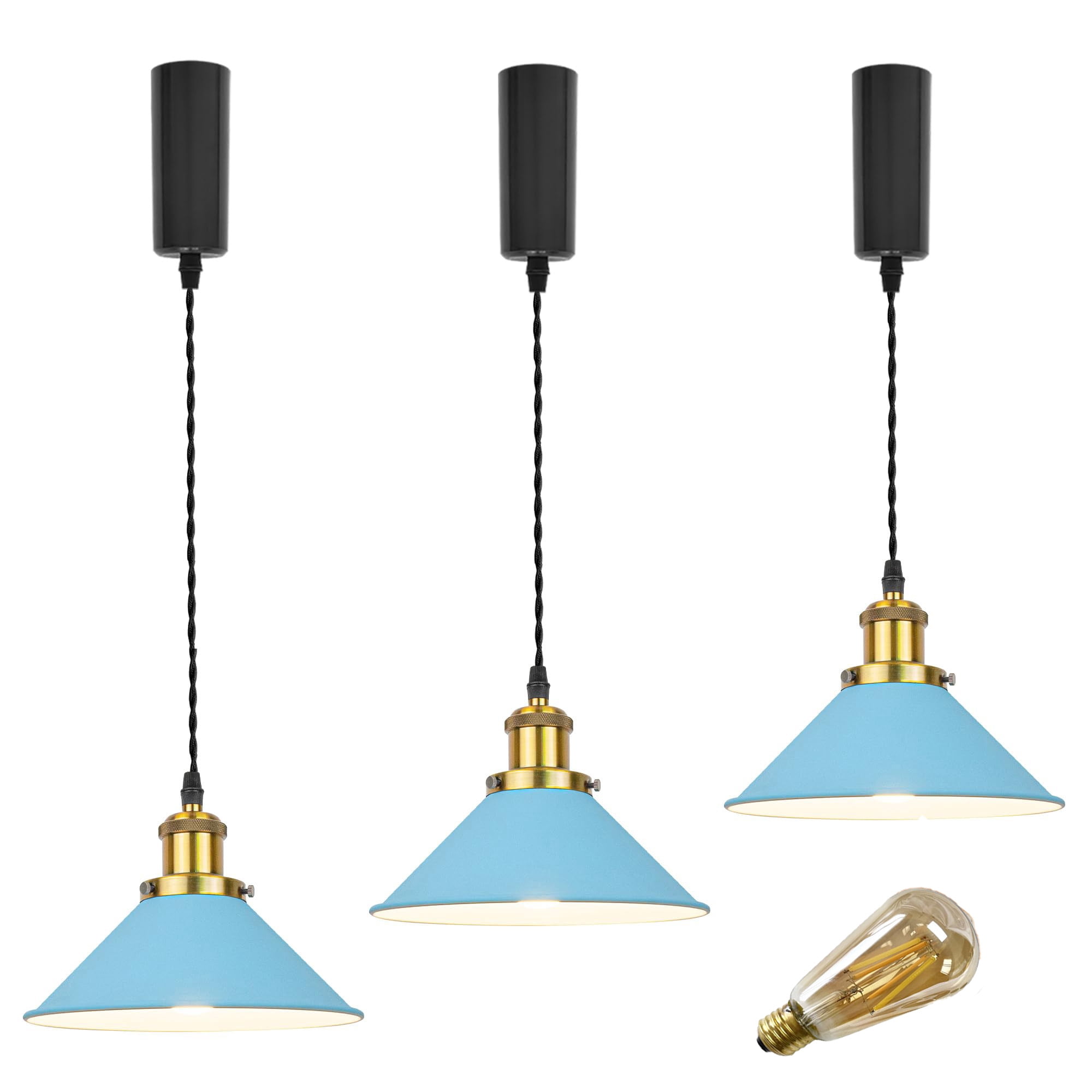 FSLiving Adjustable Height 12V Track Lighting H-Type Track Pendant ...