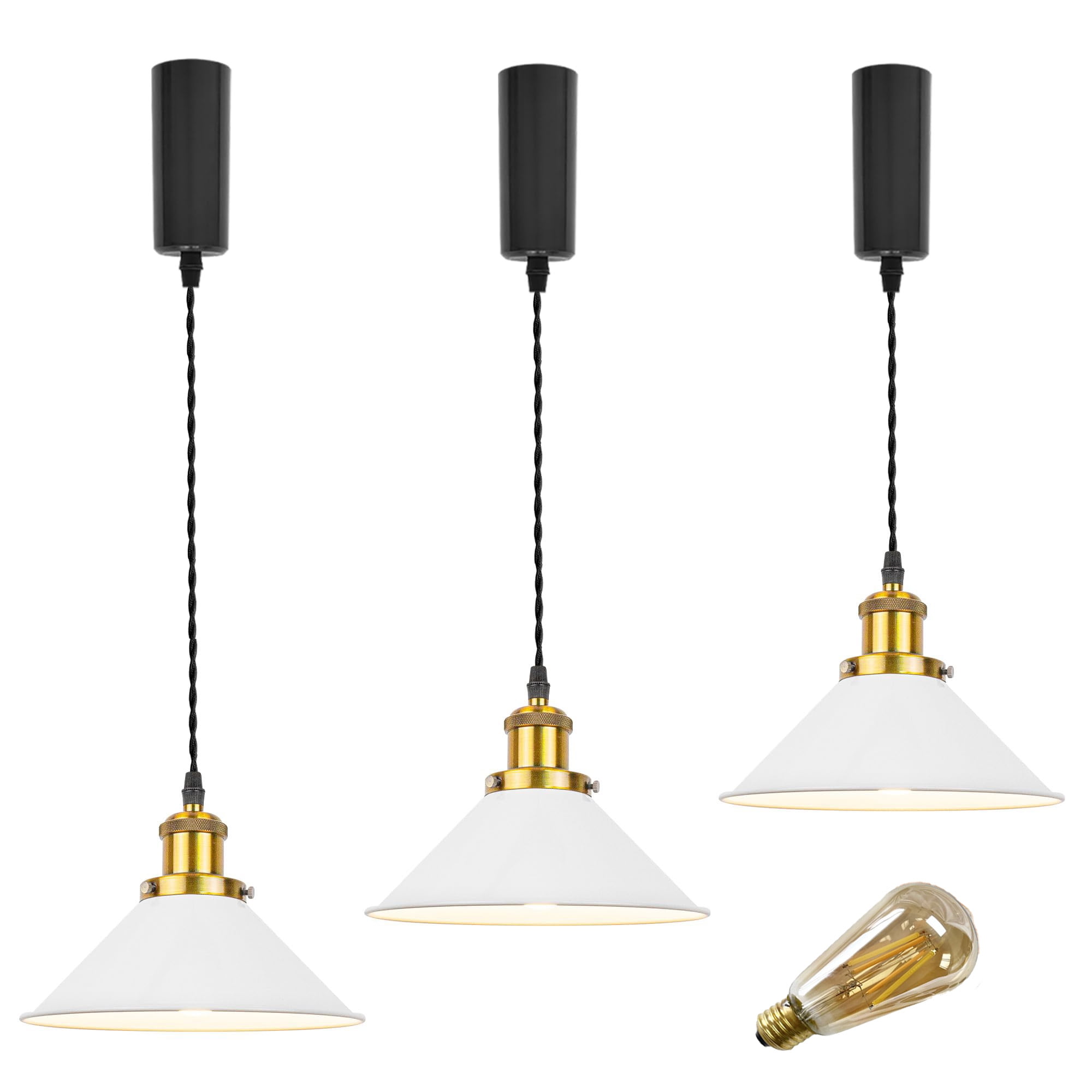 FSLiving Adjustable Height 12V Track Lighting H-Type Track Pendant ...