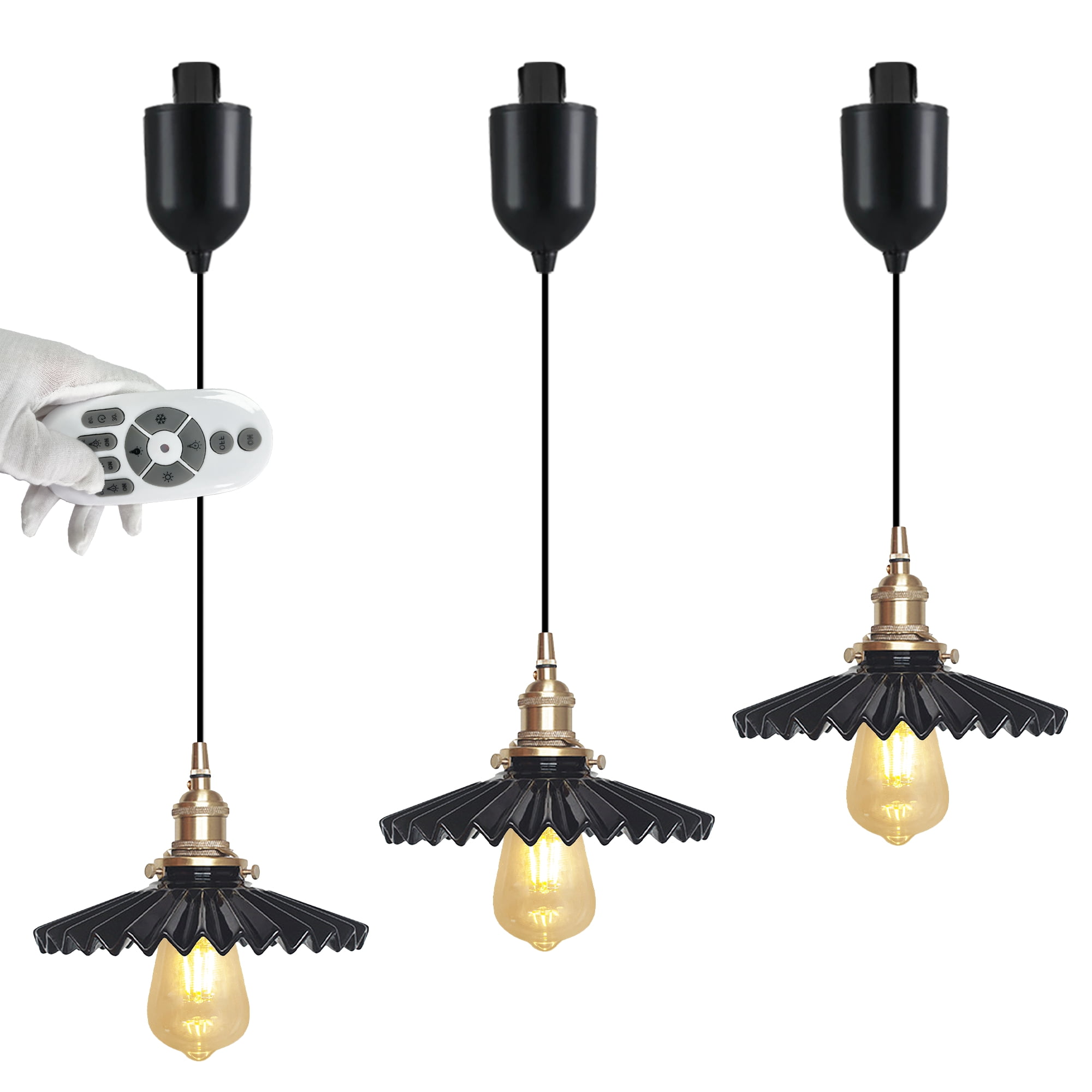 FSLiving Adjustable Height H-Type Track Lighting with Ceramic Marble ...