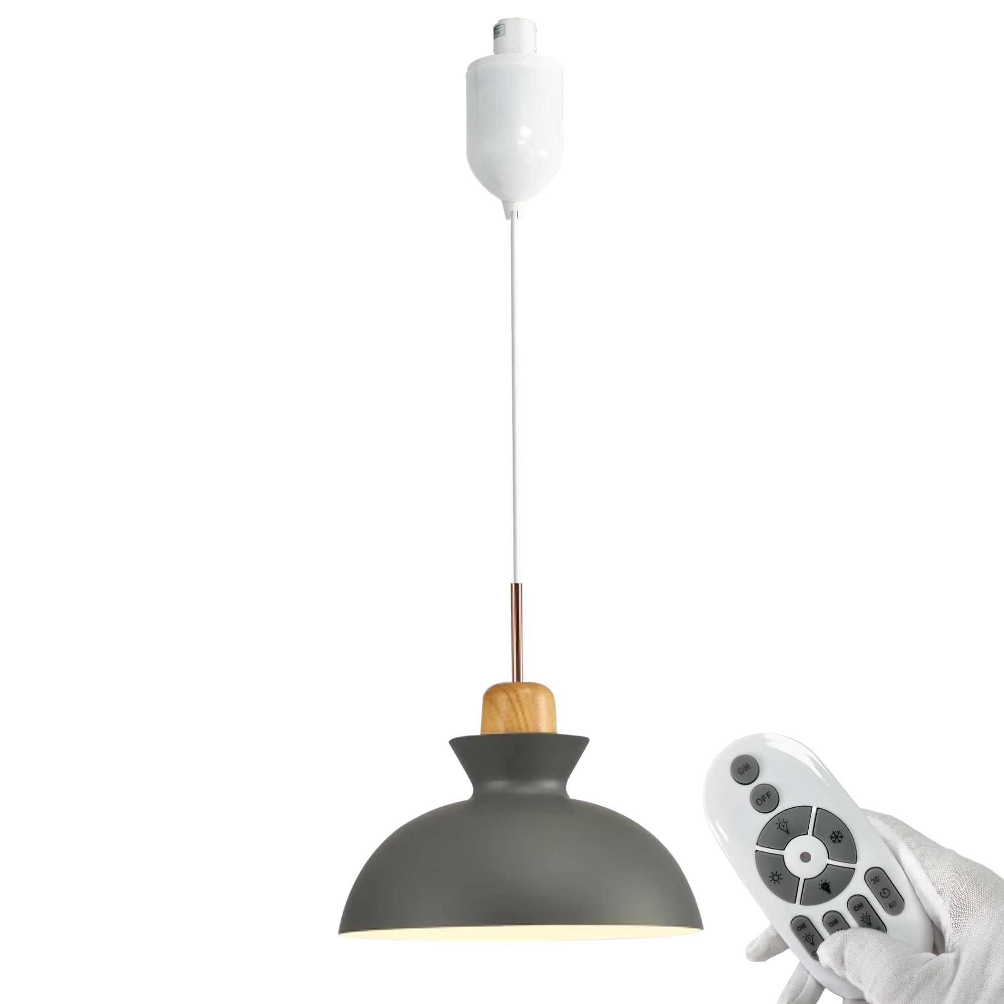 FSLiving Adjustable Height H Type Track Lighting Macaron Wooden Rose ...