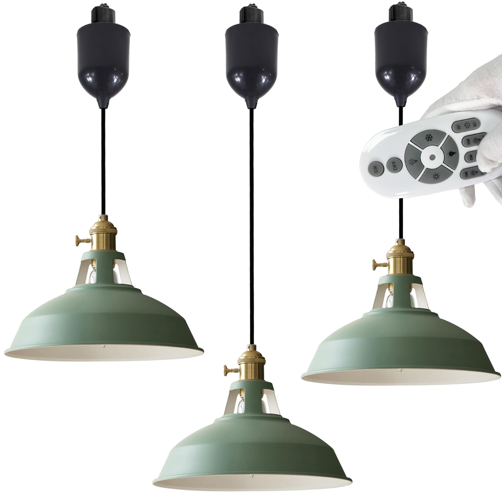 FSLiving Adjustable Height H Type Track Lighting Pendants Industrial ...