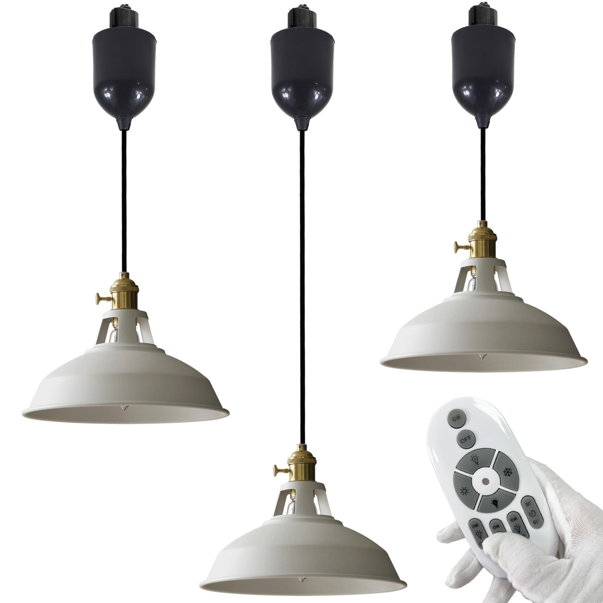 FSLiving Adjustable Height H Type Track Lighting Pendants Industrial ...