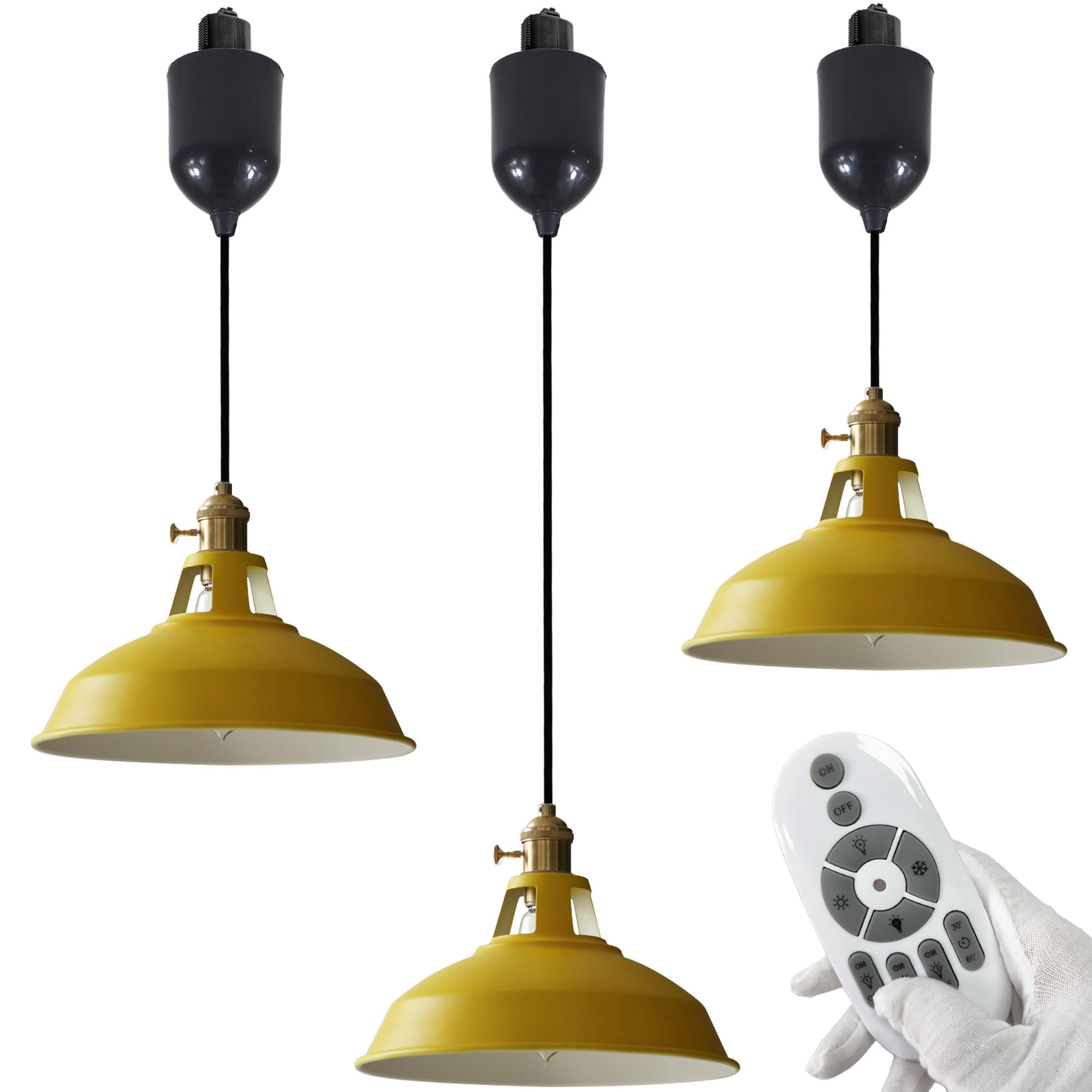 FSLiving Adjustable Height H Type Track Lighting Pendants Industrial ...