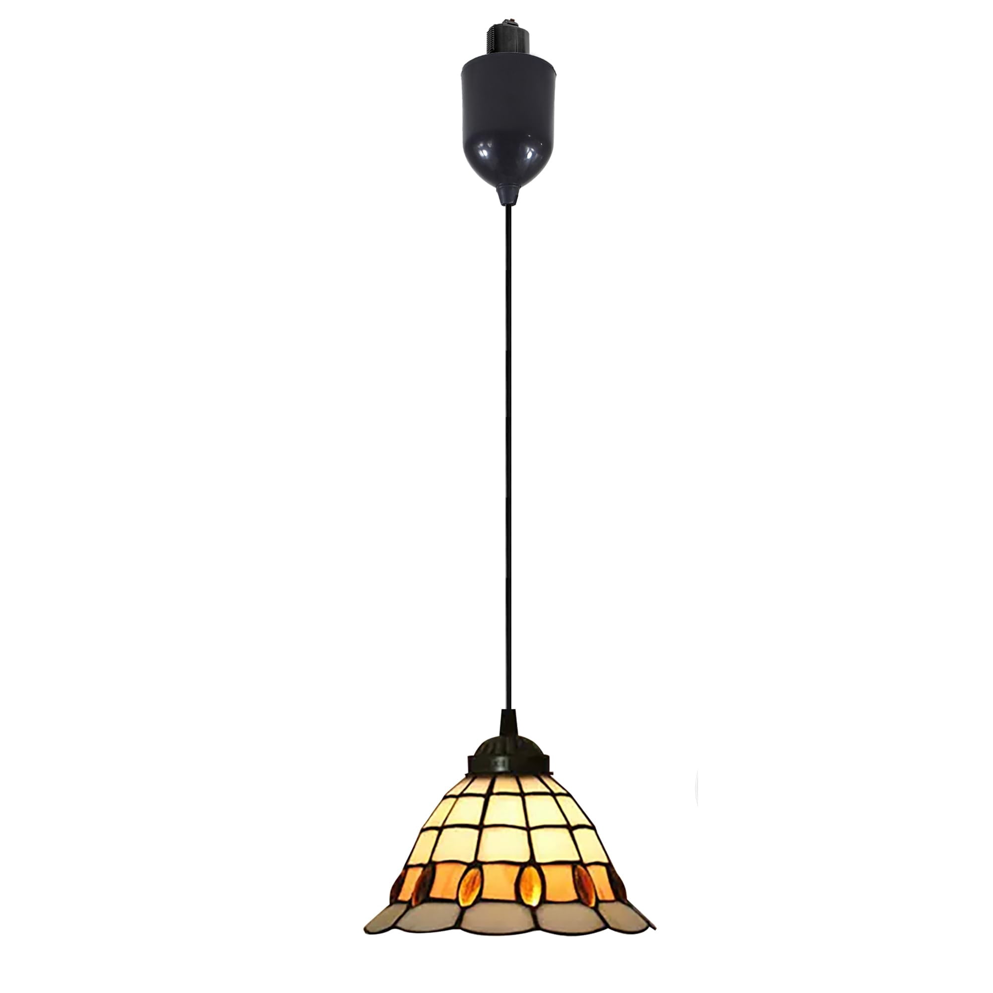 FSLiving Adjustable Height H Type Track Lighting Tiffany-Style Cone ...