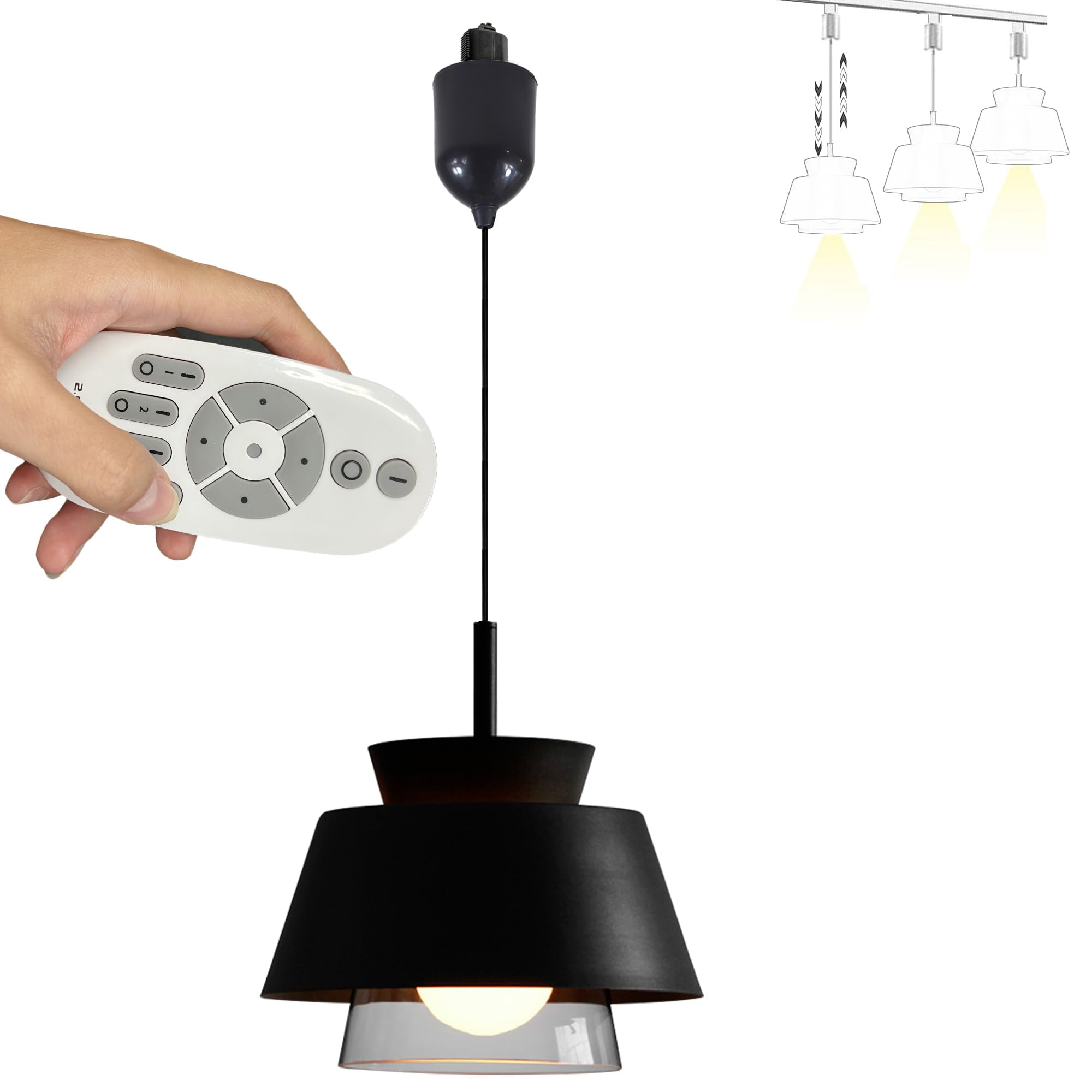 FSLiving Adjustable Height H Type Track Pendant Lighting Smart Group ...