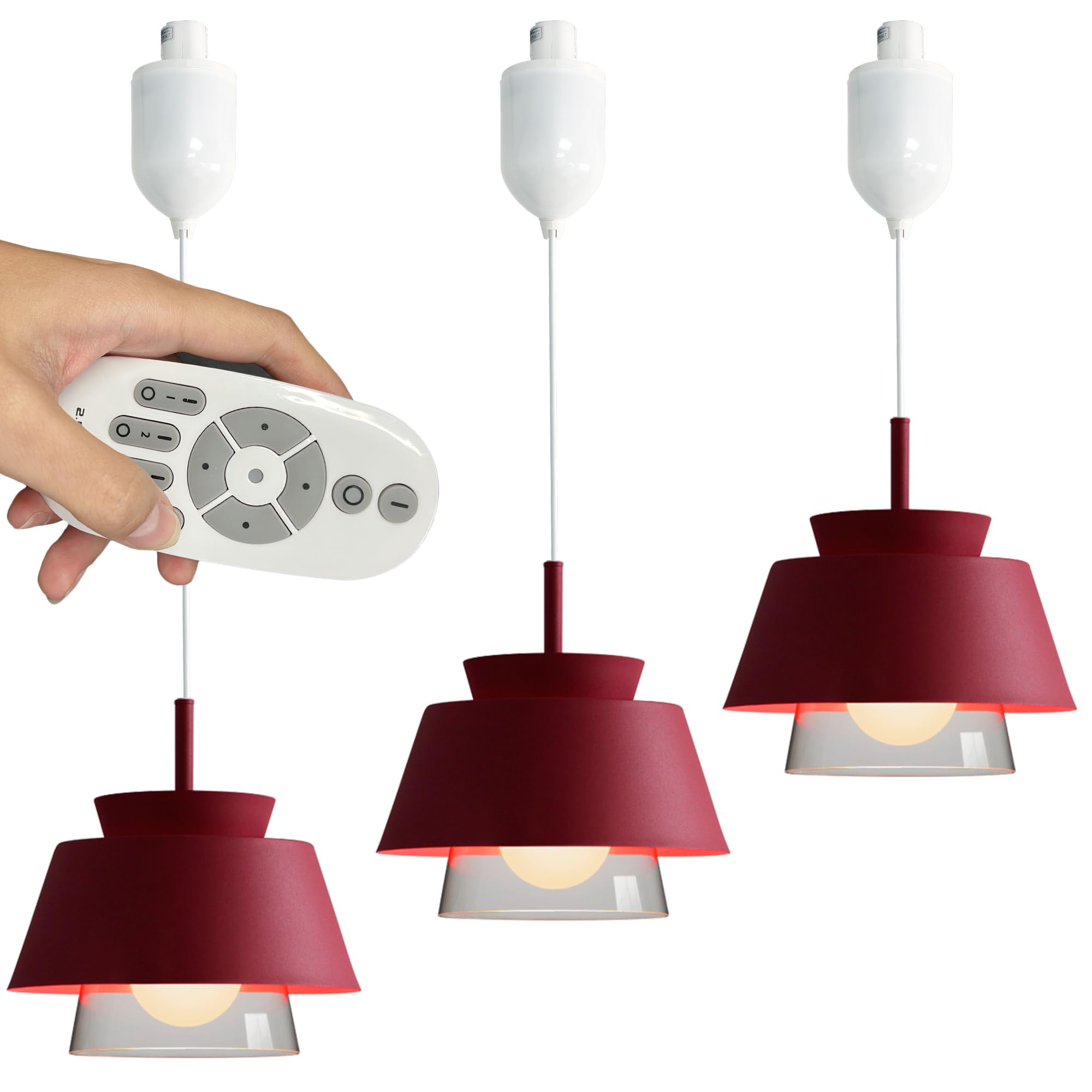 FSLiving Adjustable Height H Type Track Pendant Lighting Smart Group ...