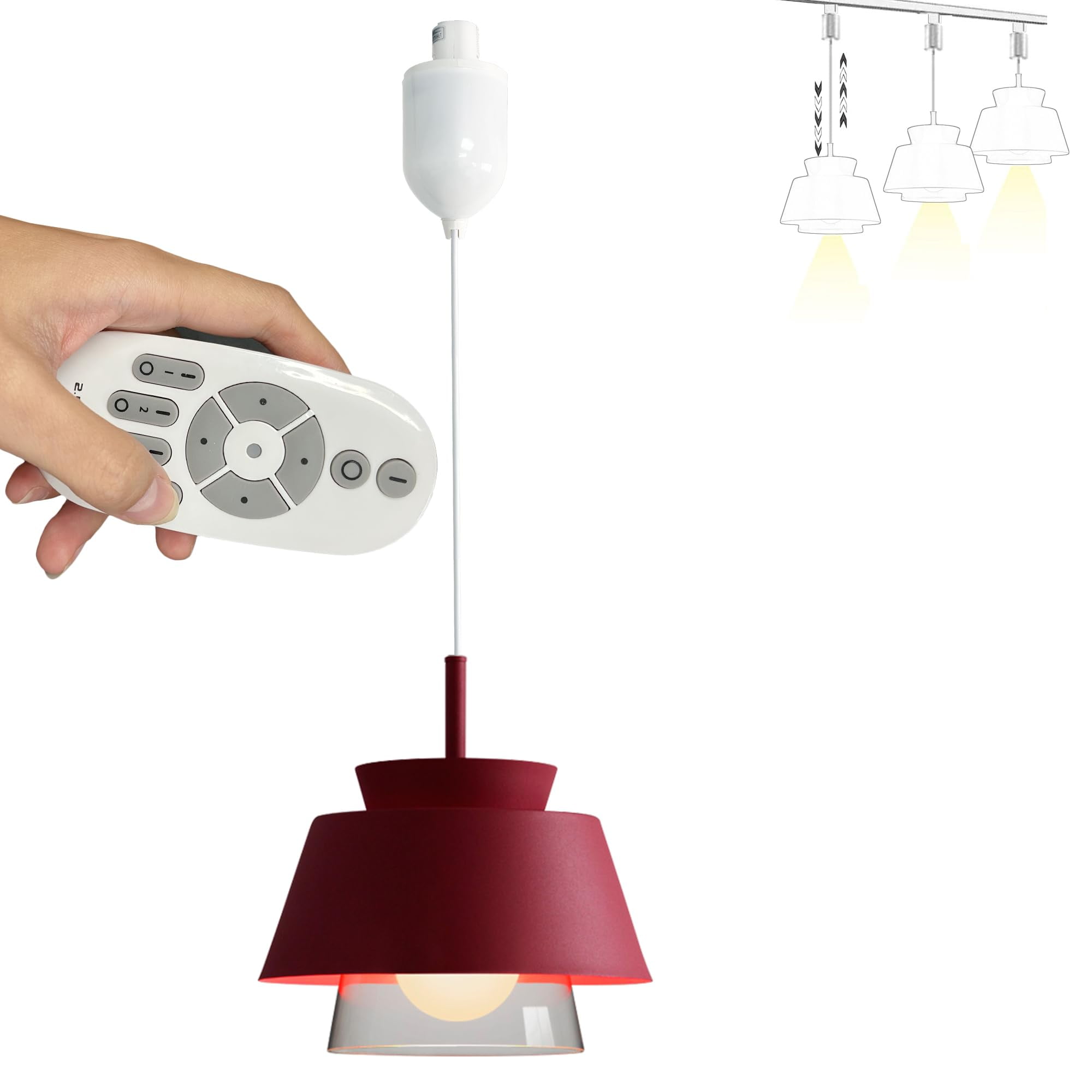 FSLiving Adjustable Height H Type Track Pendant Lighting Smart Group ...