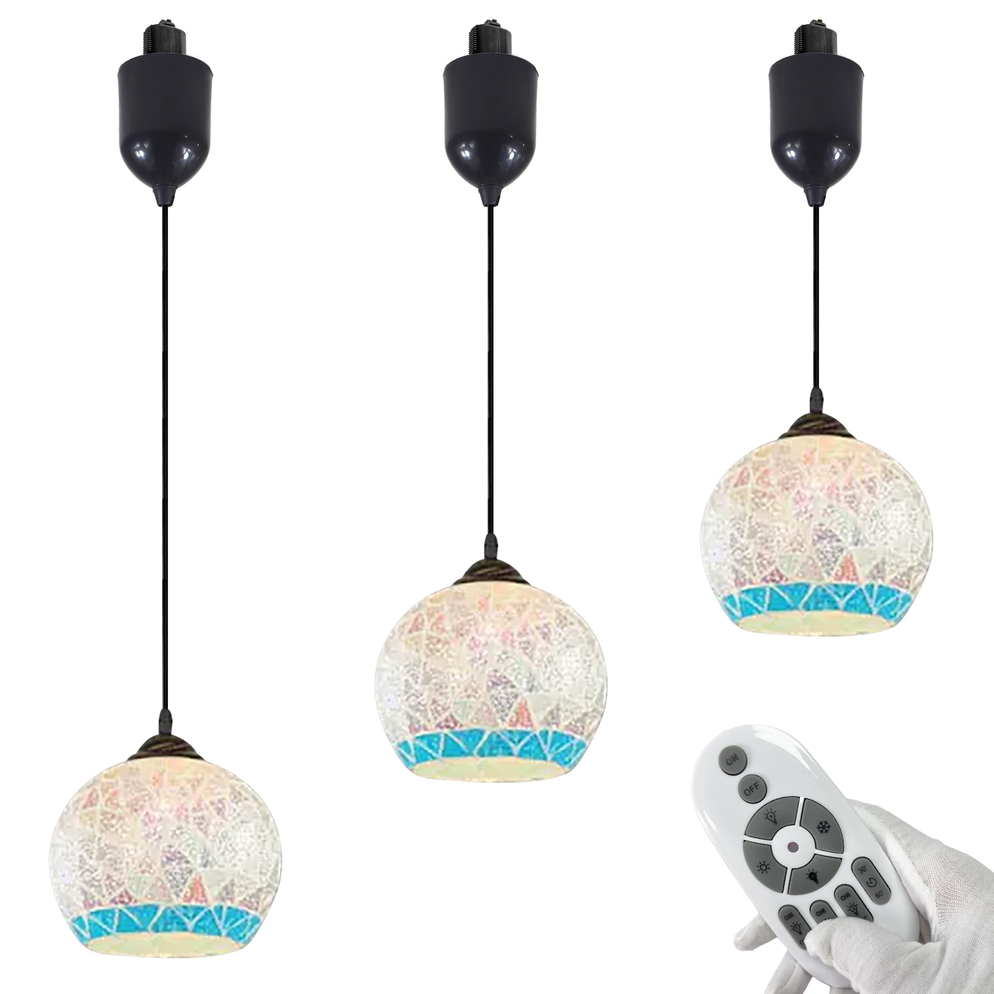 FSLiving Adjustable Height Halo Track Light Pendants, 4 Ft Cord, H-Type ...