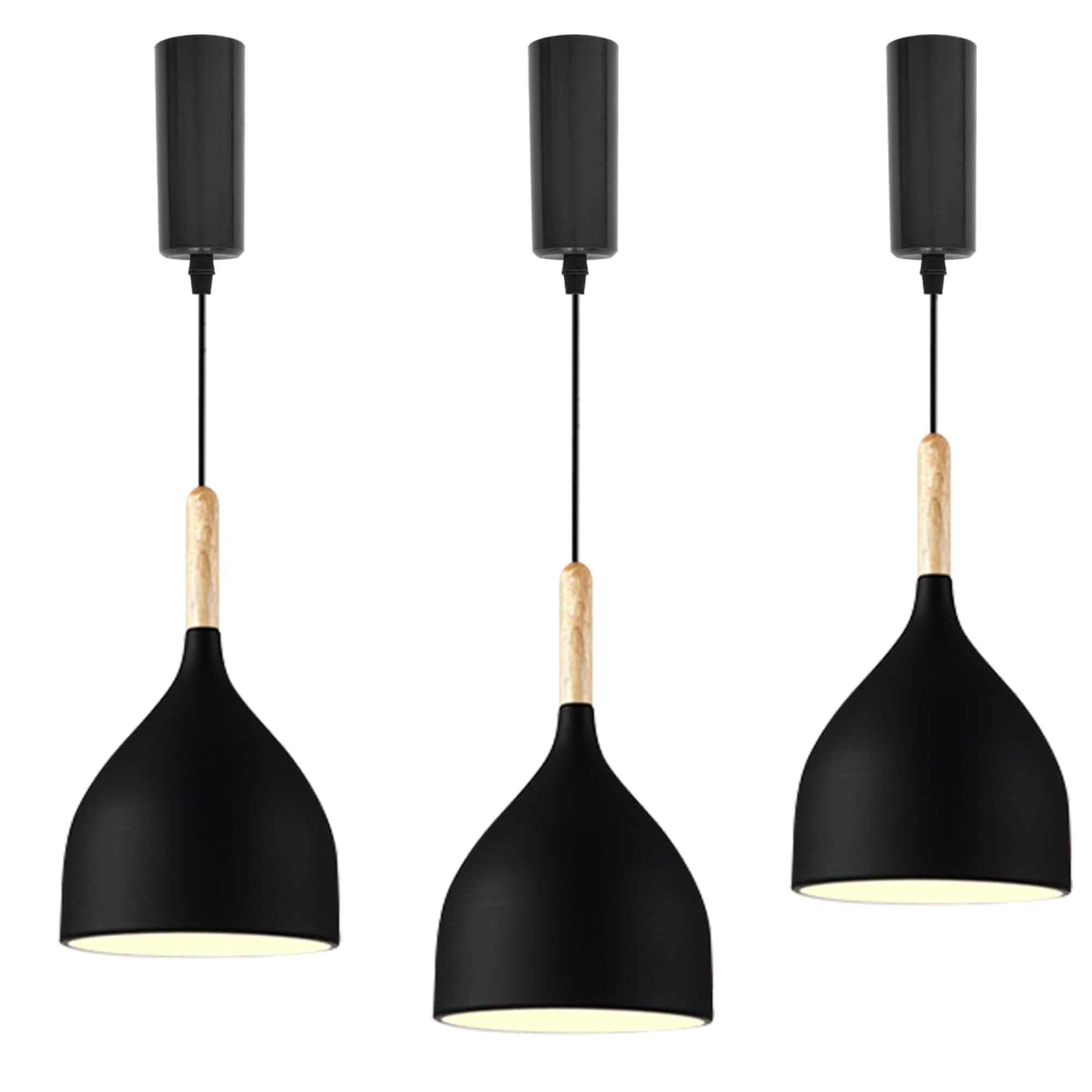 FSLiving Adjustable Height Halo Track Lighting Pendants, 5 ft Cord, H ...