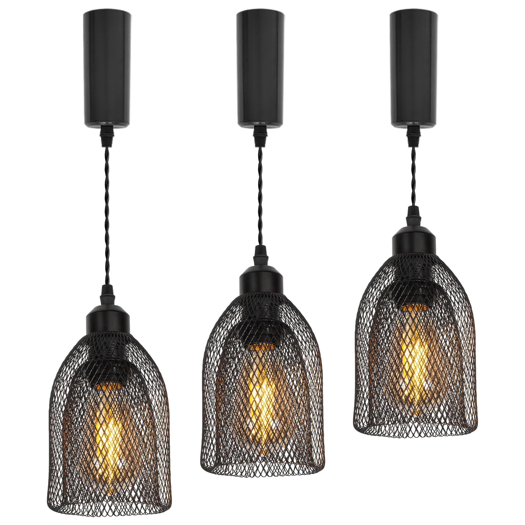 FSLiving Adjustable Height Halo Track Pendant Light, 3.2 Ft Cord, H ...