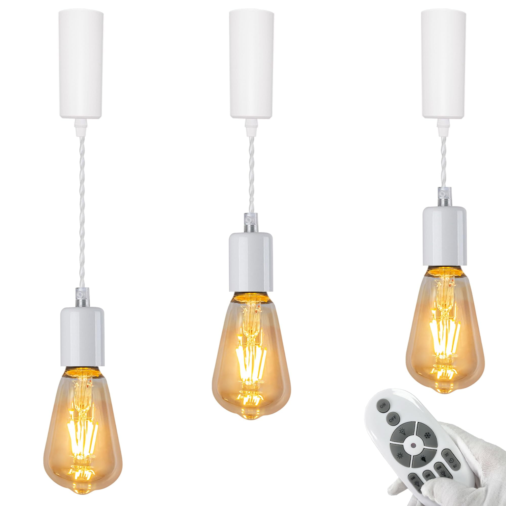 FSLiving Adjustable Height Halo Track Pendant Lights,5Ft Cord,H-Type ...