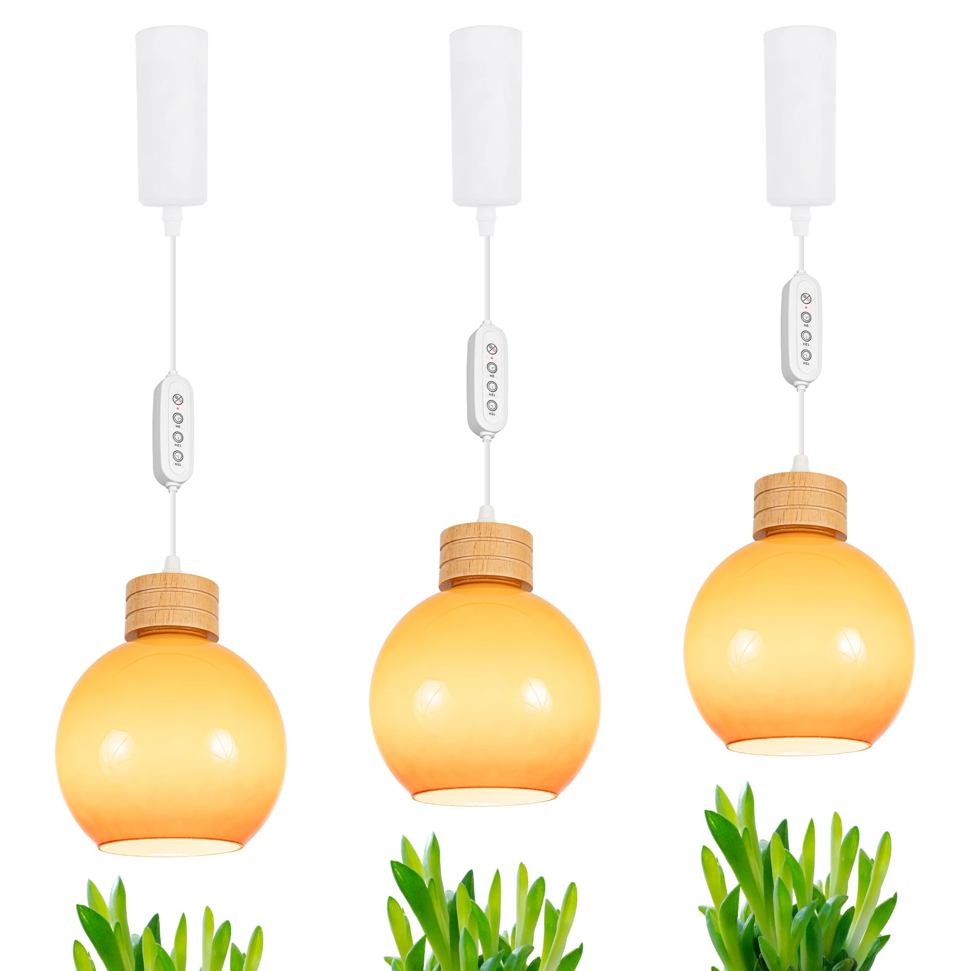 FSLiving Adjustable Height J-Type Track Light Pendants 24 H Timer ...