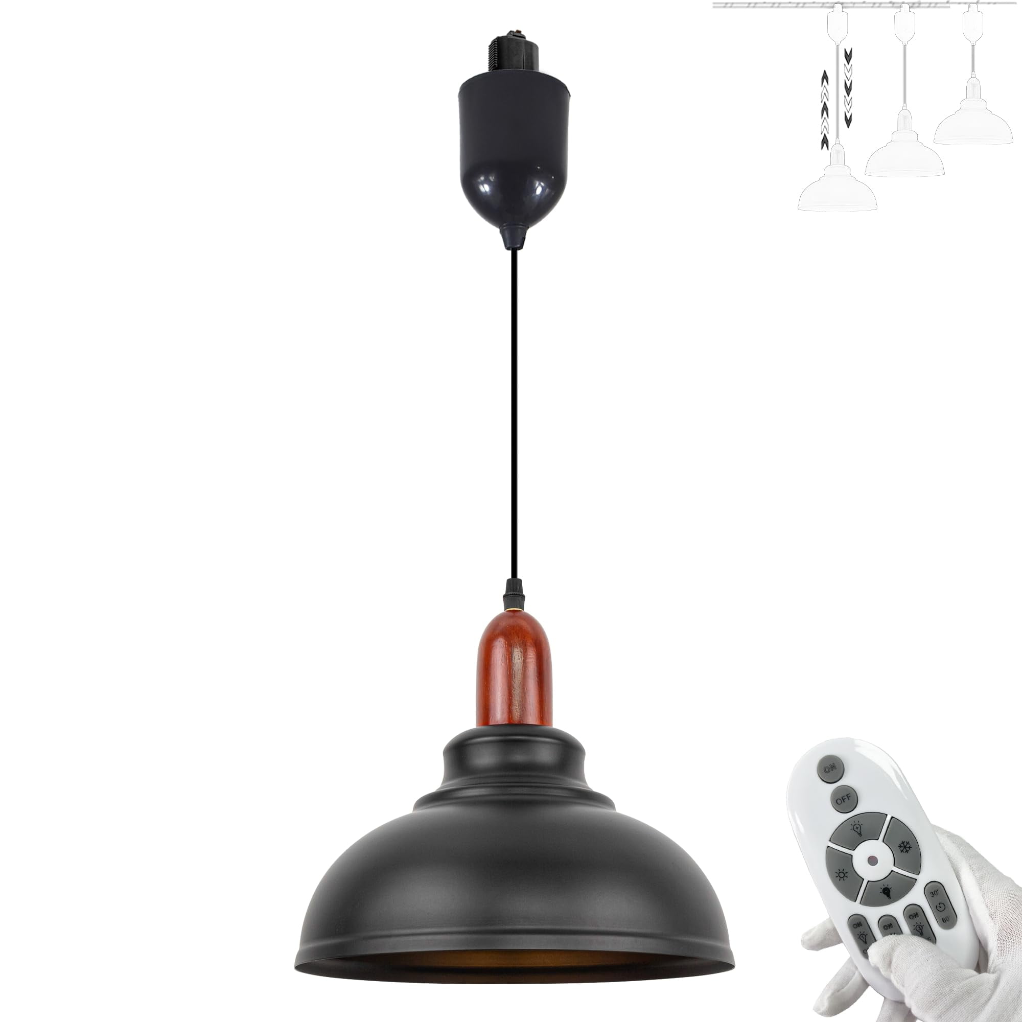 FSLiving Adjustable Height J Type Track Lighting Burly Wood Lamp ...