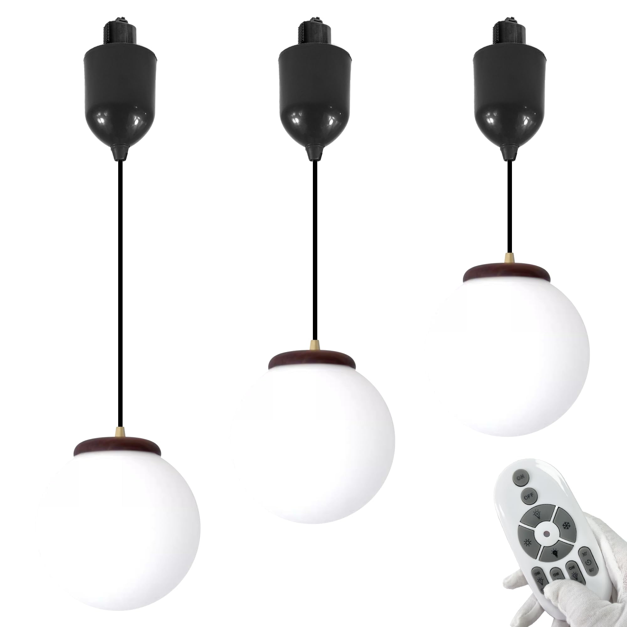 FSLiving Adjustable Height Juno Track Light Pendants, 4 Ft Cord, J-Type ...
