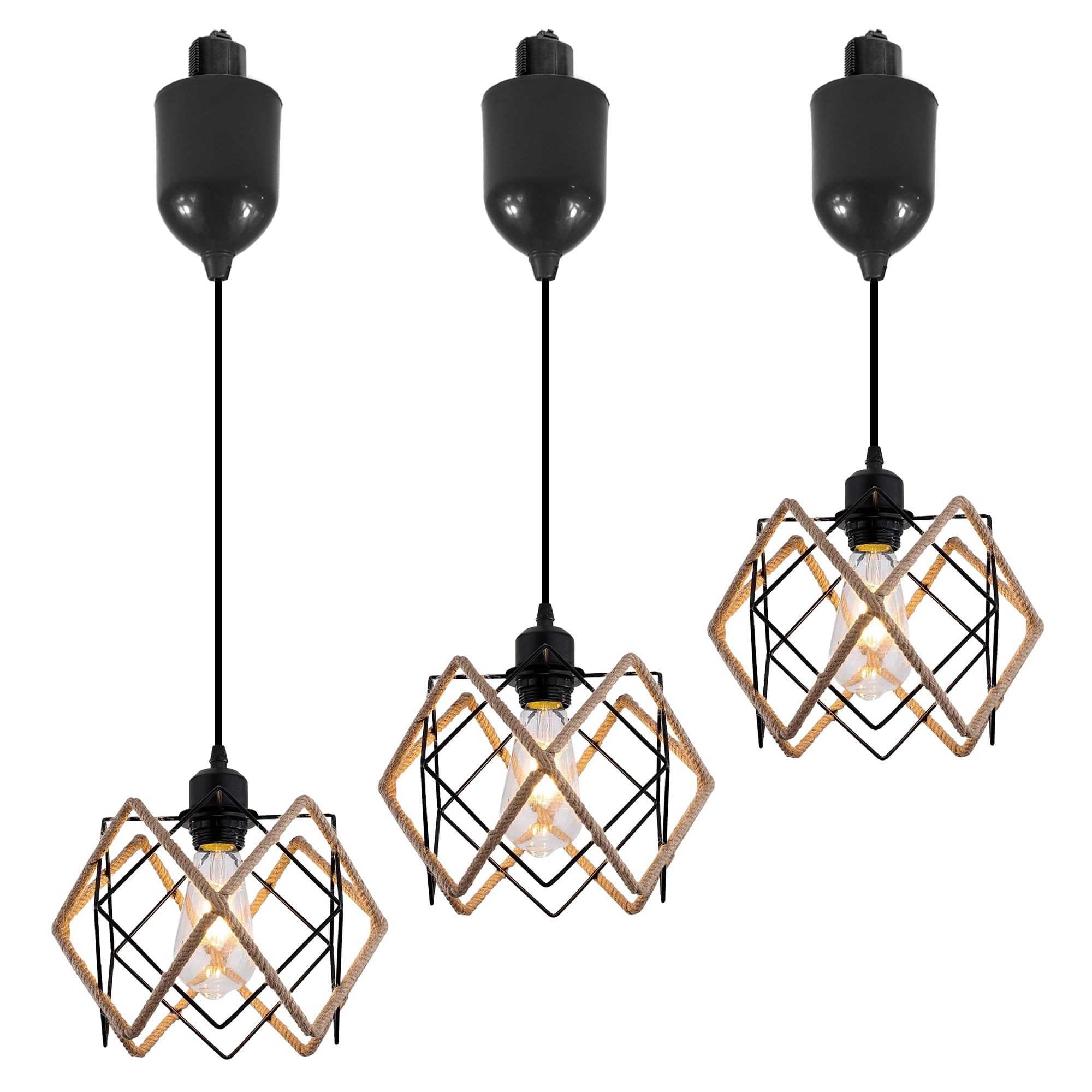 FSLiving Adjustable Height Juno Track Light Pendants, 4 ft Cord ...