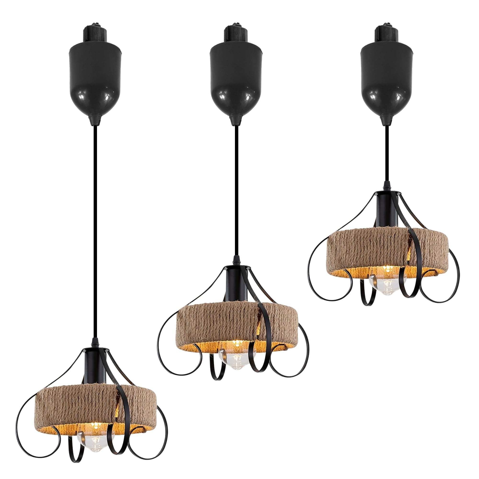 FSLiving Adjustable Height Juno Track Light Pendants, 4 ft Cord ...