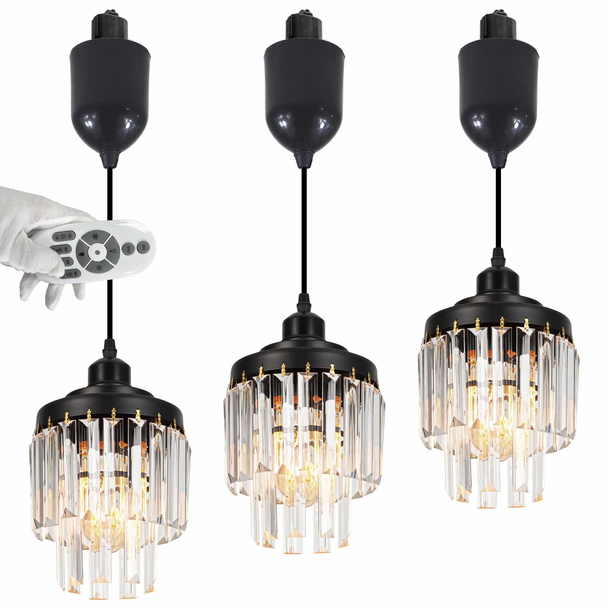 FSLiving Adjustable Height Juno Track Lighting Pendants, 4 Ft Cord, J ...