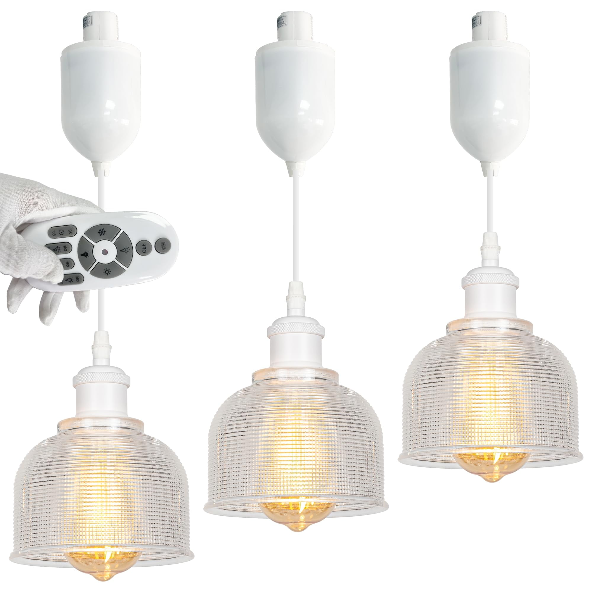 FSLiving Adjustable Height Juno Track Lighting Pendants, 4 Ft Cord, J ...