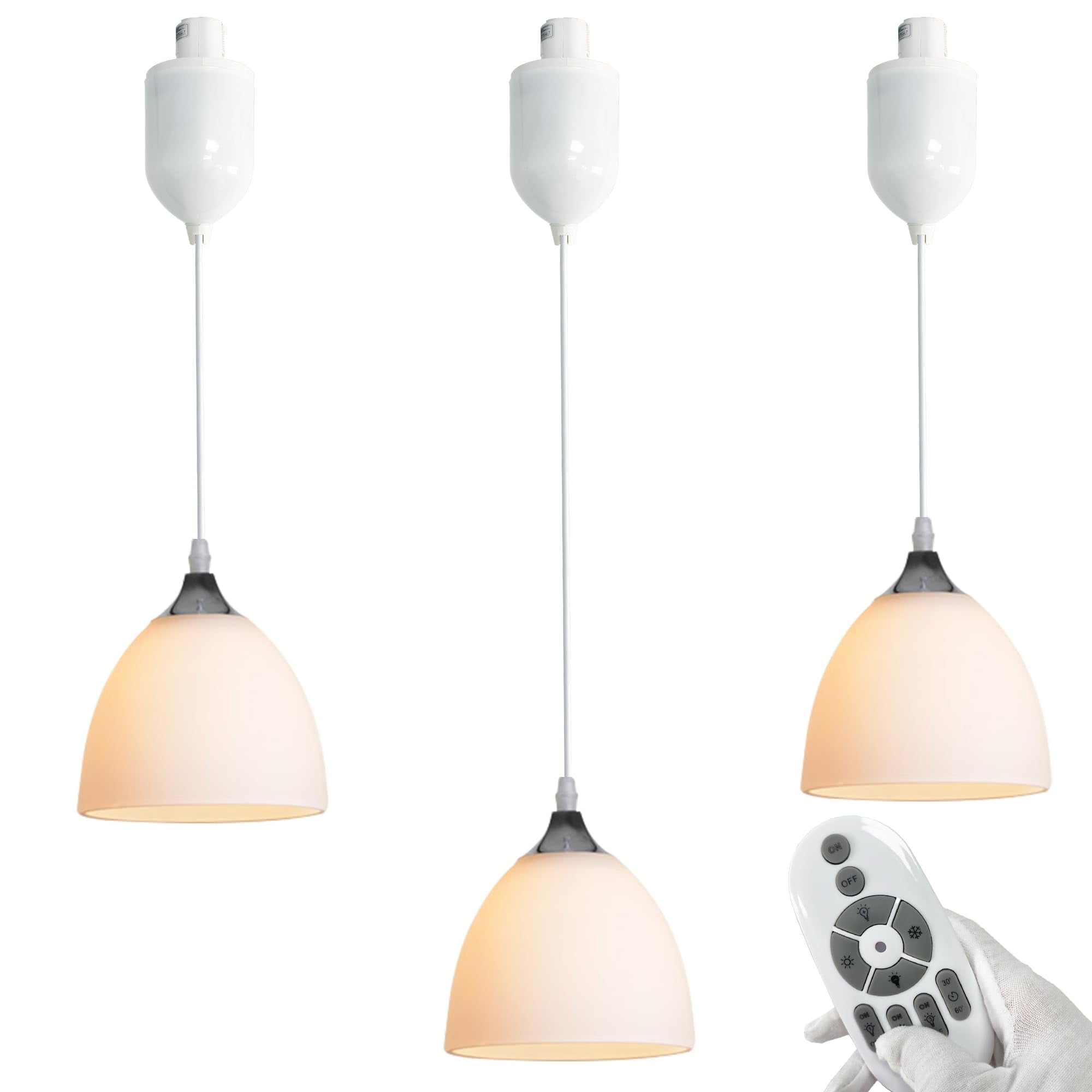 FSLiving Adjustable Height Juno Track Lighting Pendants,4 Ft Cord, J ...