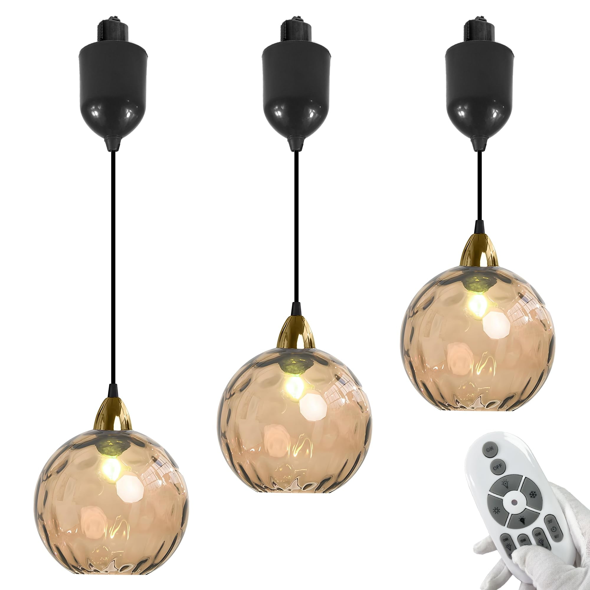 FSLiving Adjustable Height Juno Track Lighting Pendants, 4 ft Cord, J ...