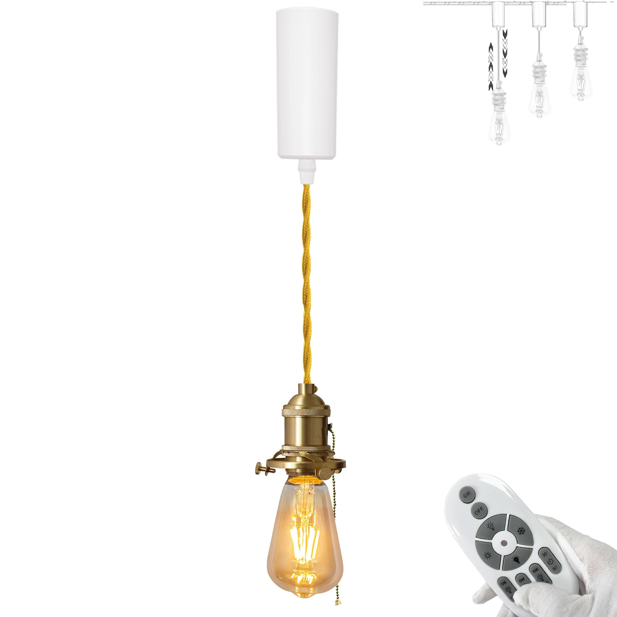 FSLiving Adjustable Height Juno Track Lighting Pendants, H-Type Track ...