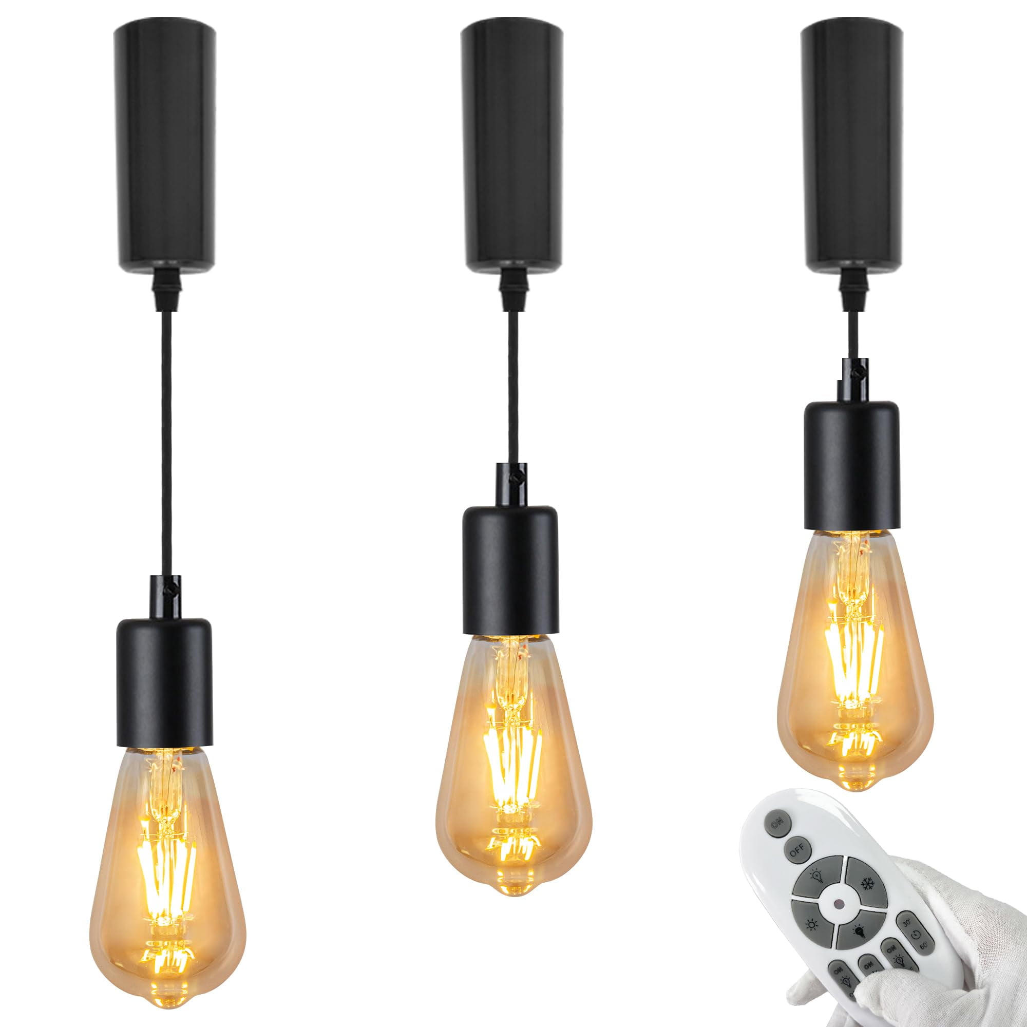 FSLiving Adjustable Height Juno Track Pendant Lights,5Ft Cord,H-Type ...