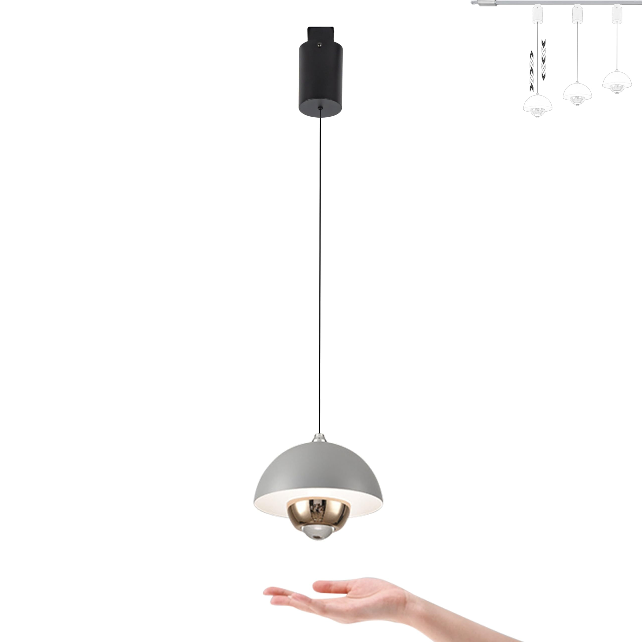 FSLiving Adjustable Height Track Pendnat Light H-Type Retractable Lift ...