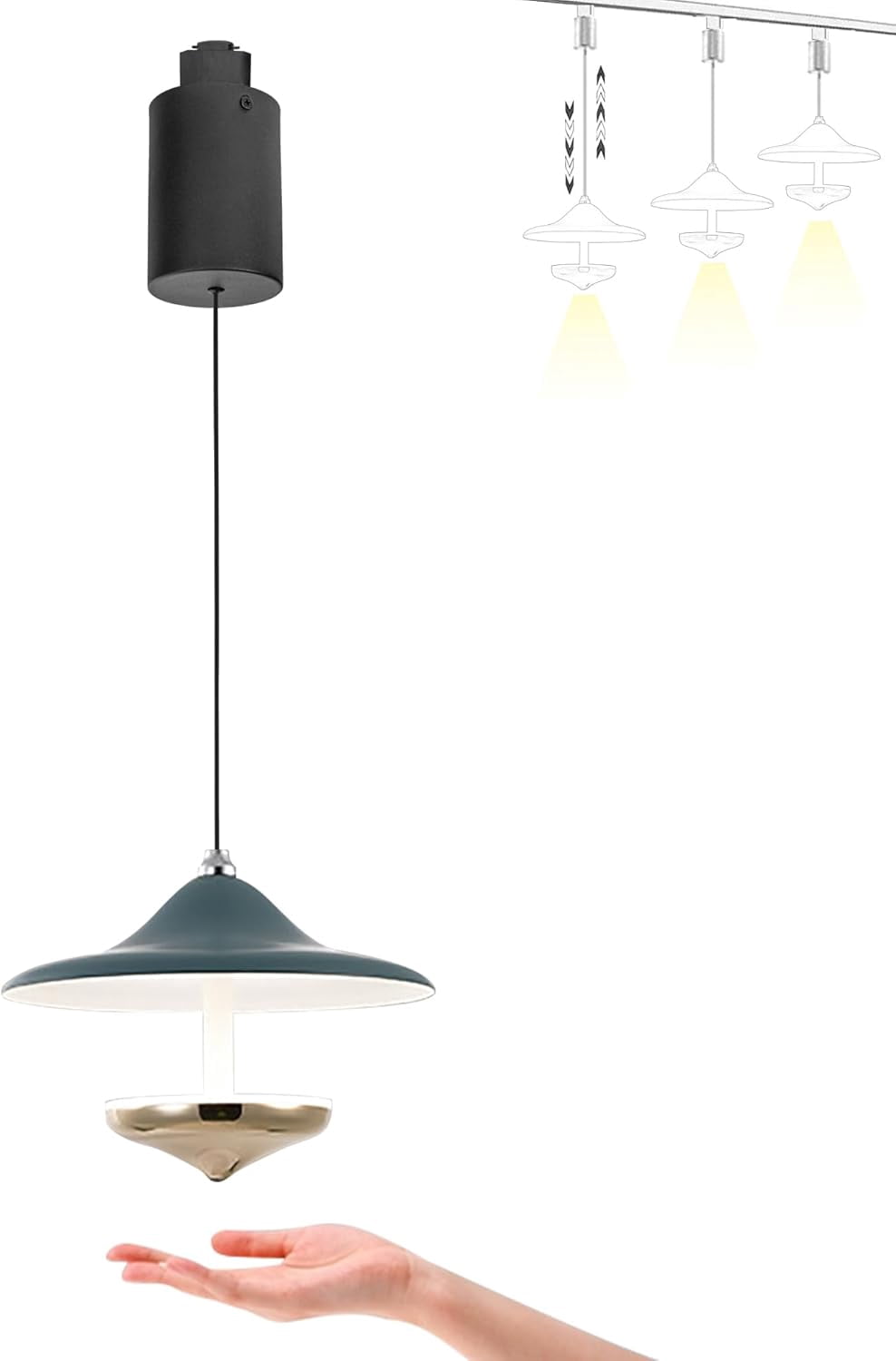 FSLiving Adjustable Height Track Pendnat Light H-Type Retractable Lift ...