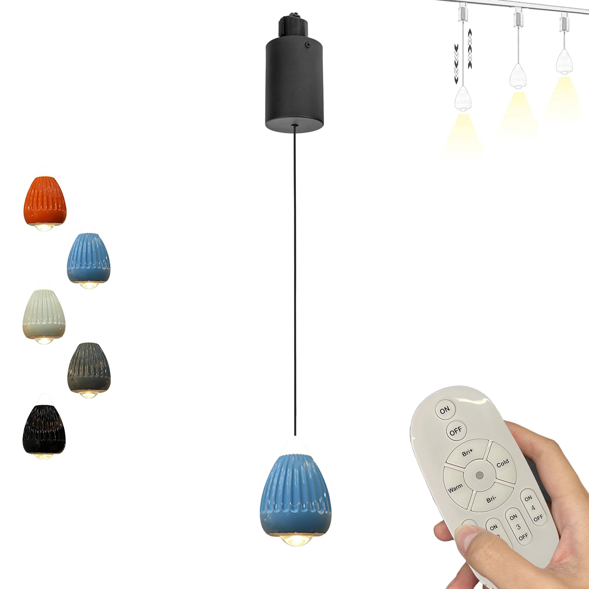 FSLiving Adjustable Height Track Pendnat Light H-Type Retractable Lift ...
