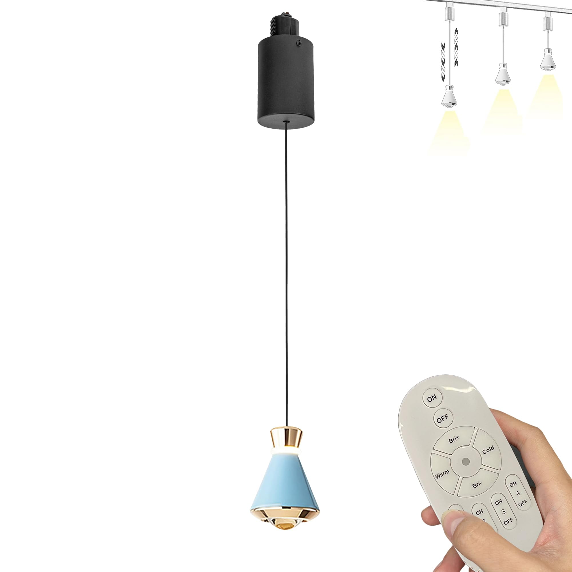 FSLiving Adjustable Height Track Pendnat Light H-Type Retractable Lift ...