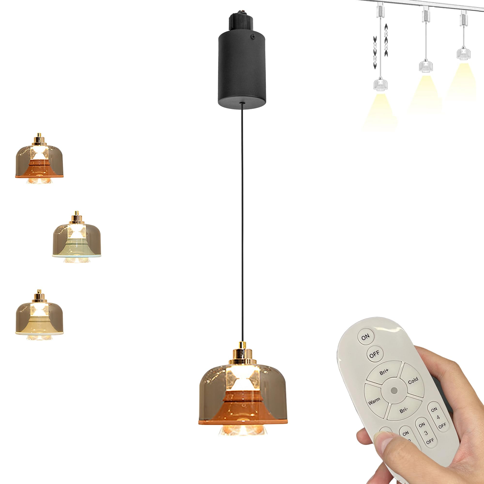 FSLiving Adjustable Height Track Pendnat Light H-Type Retractable Lift ...