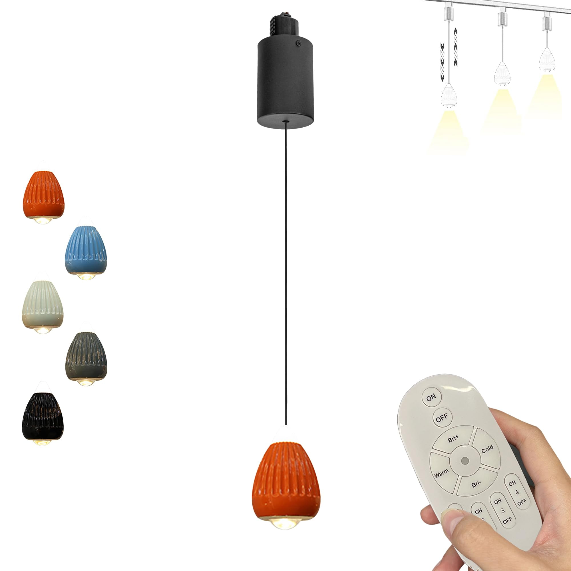 FSLiving Adjustable Height Track Pendnat Light H-Type Retractable Lift ...